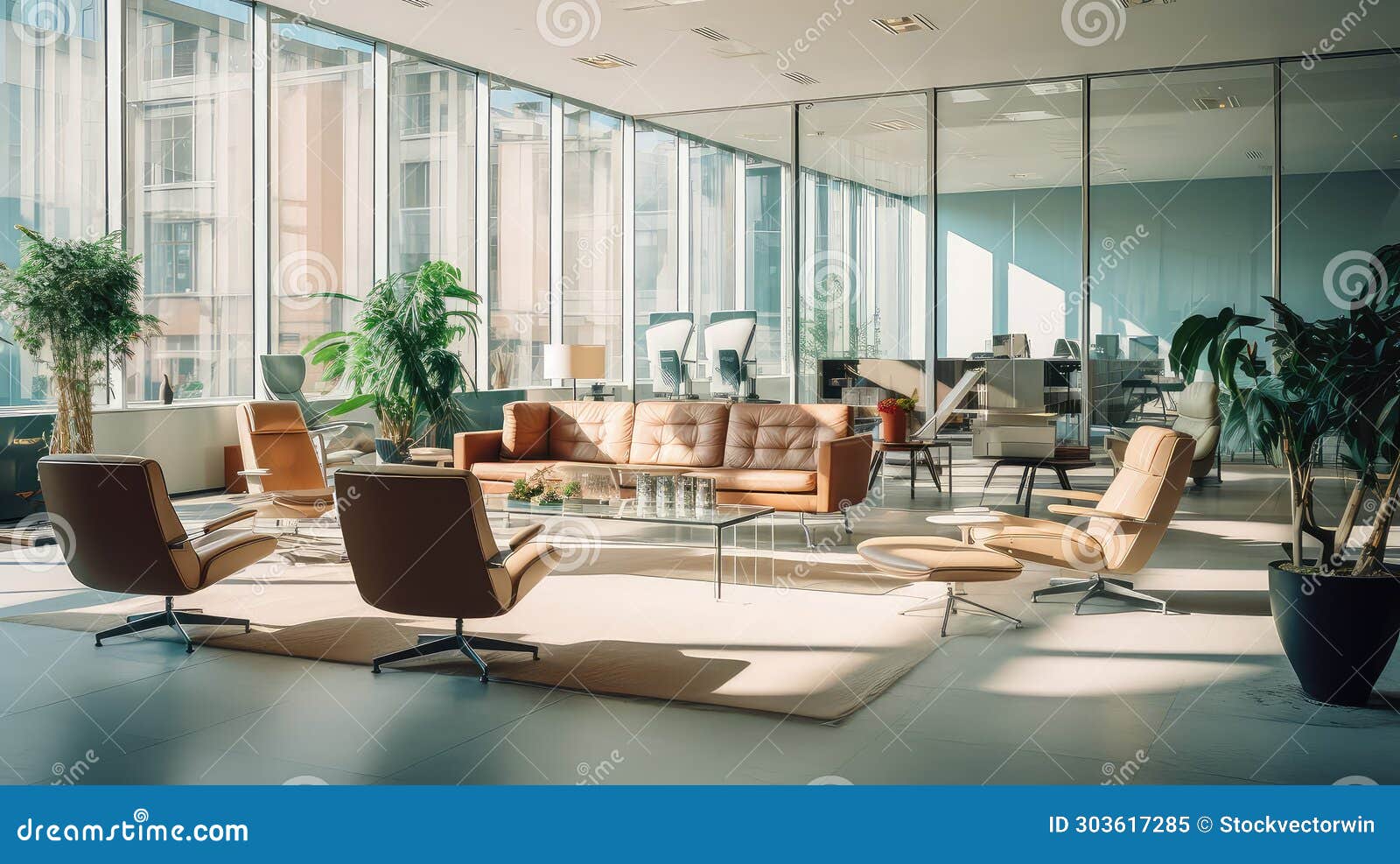 Chair Empty Office Background Stock Illustration - Illustration of ...