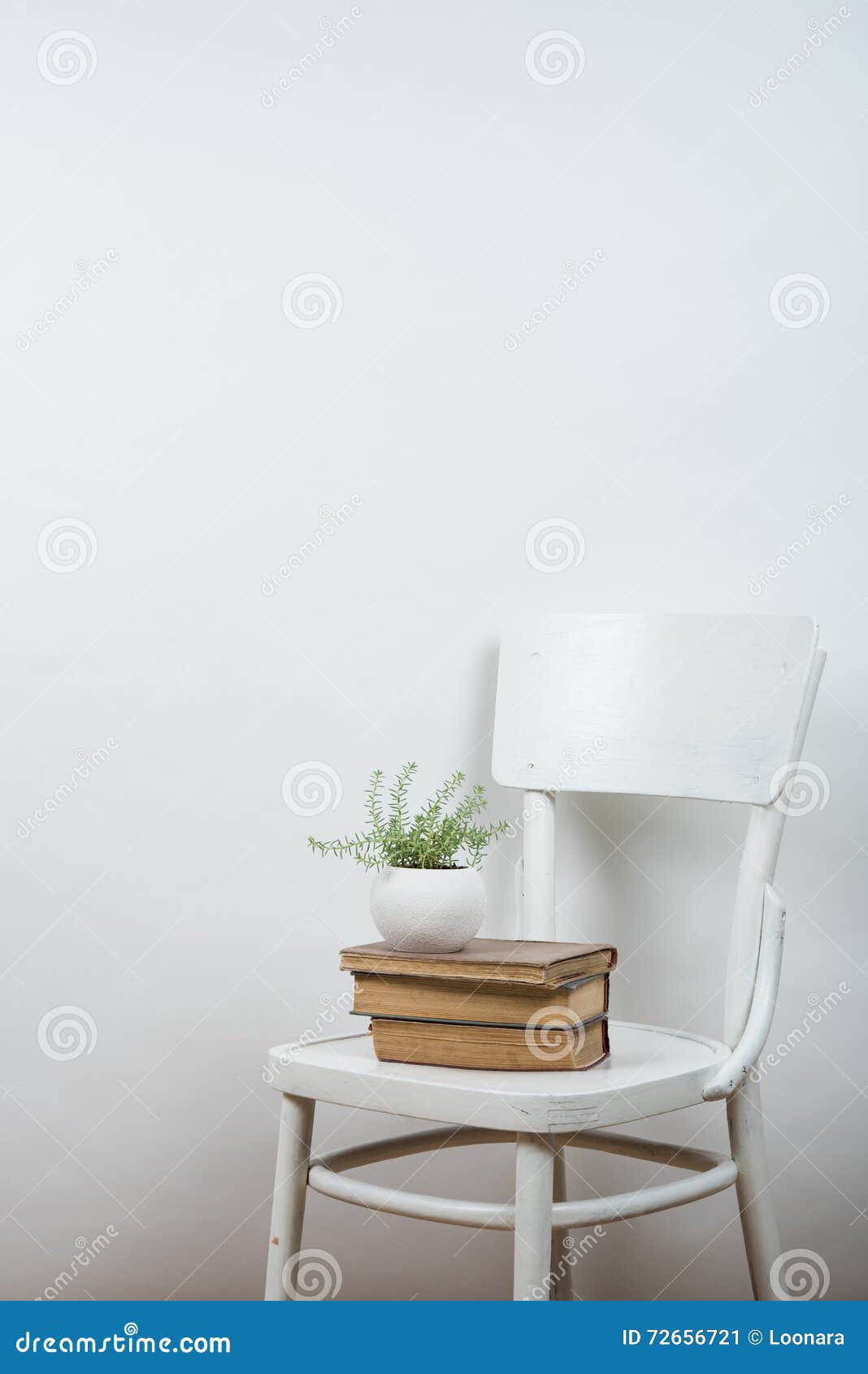 Chair and Empty Wall Background, Interior Art Poster Mock Up Stock ...
