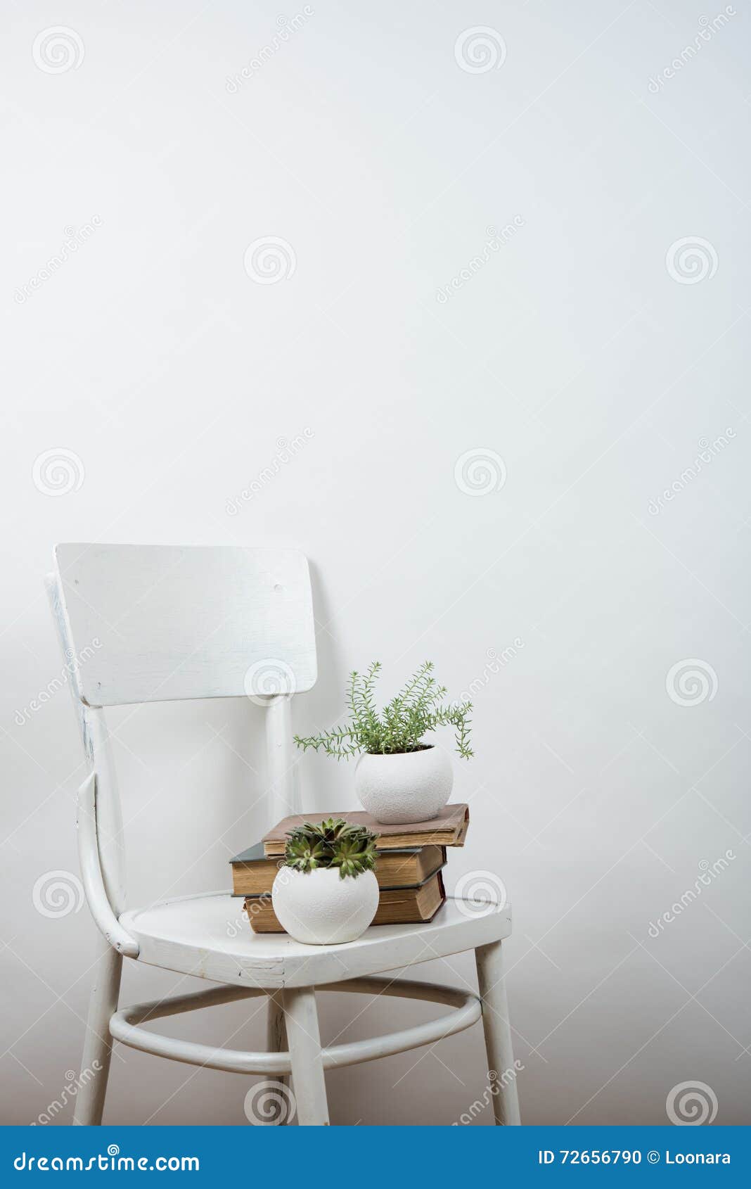 Chair and Empty Wall Background, Interior Art Poster Mock Up Stock ...