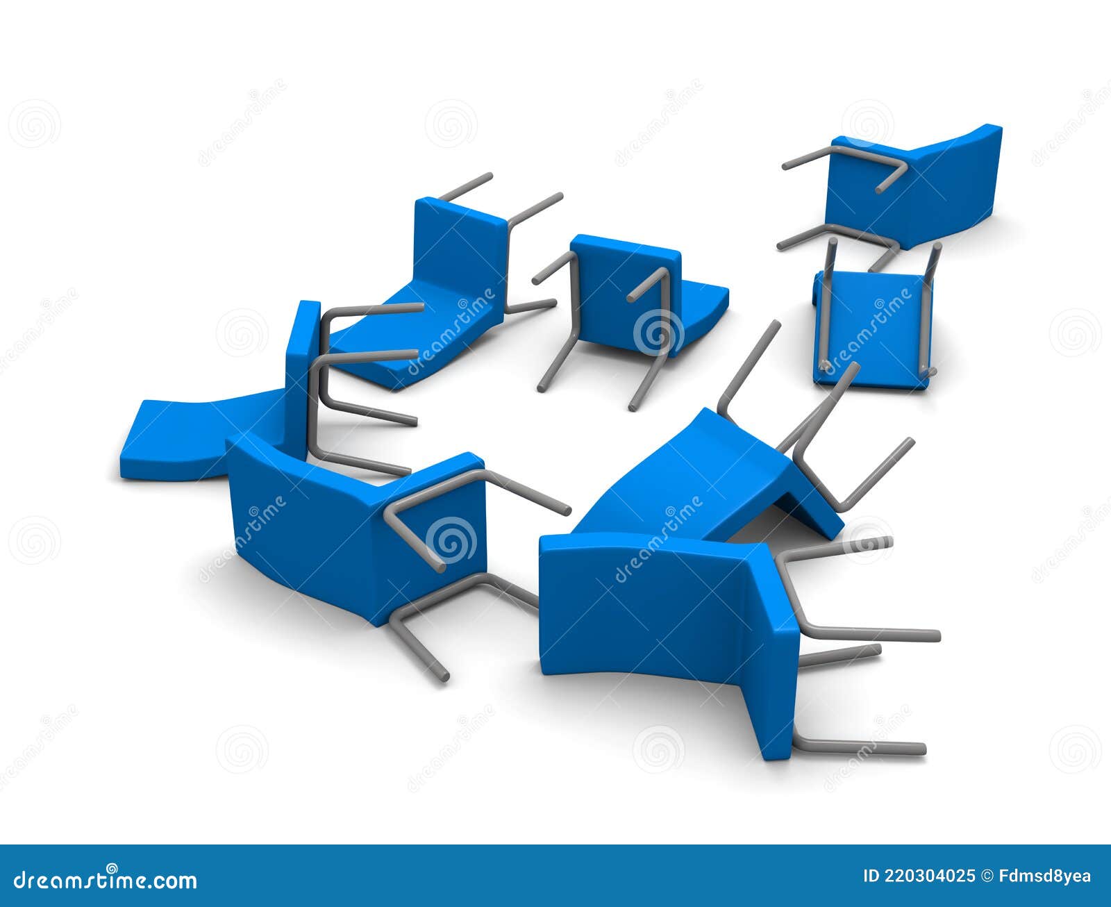 Chair fallen down stock illustration. Illustration of background ...