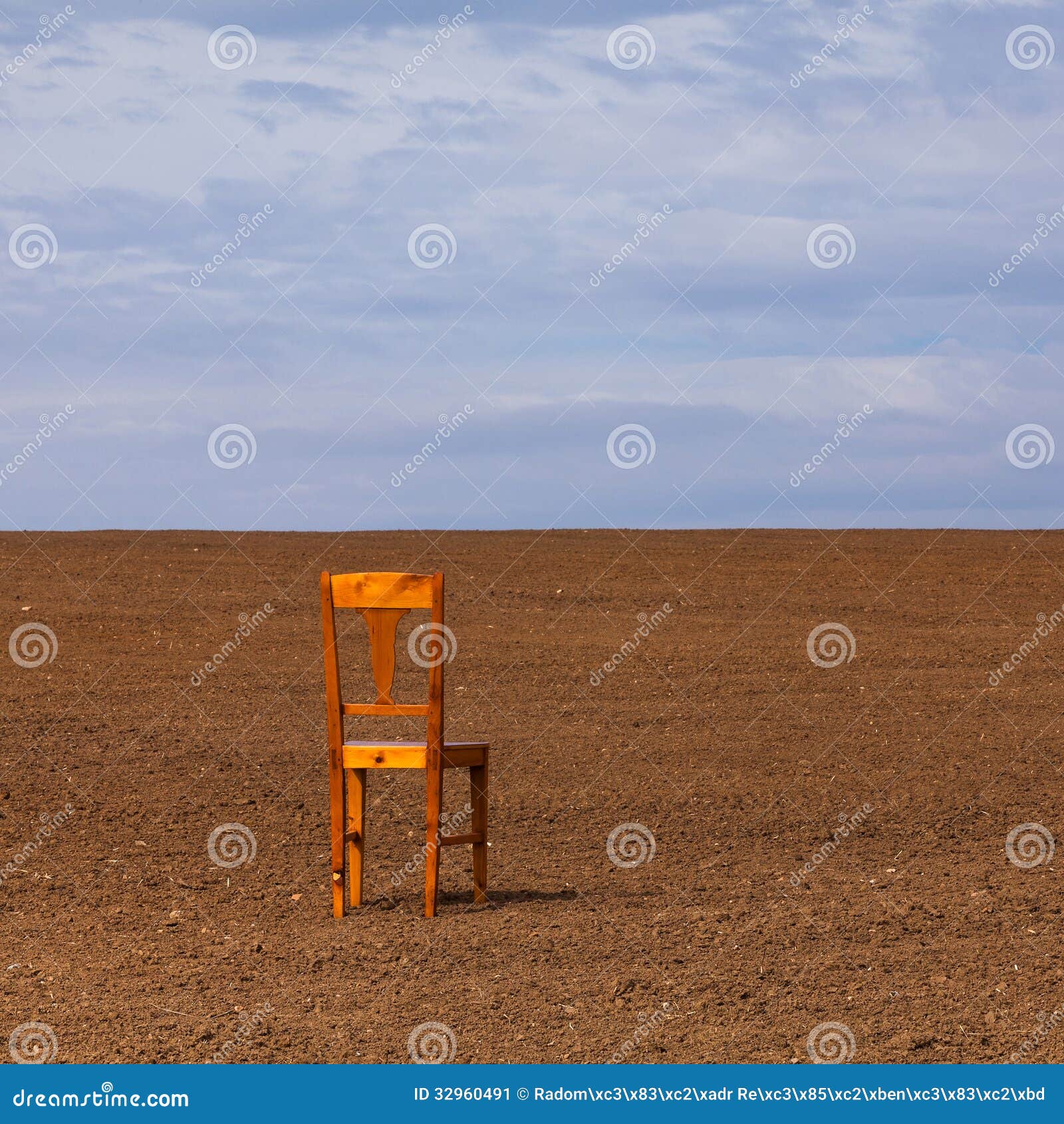 The chair on the field stock image. Image of uncultivated - 32960491
