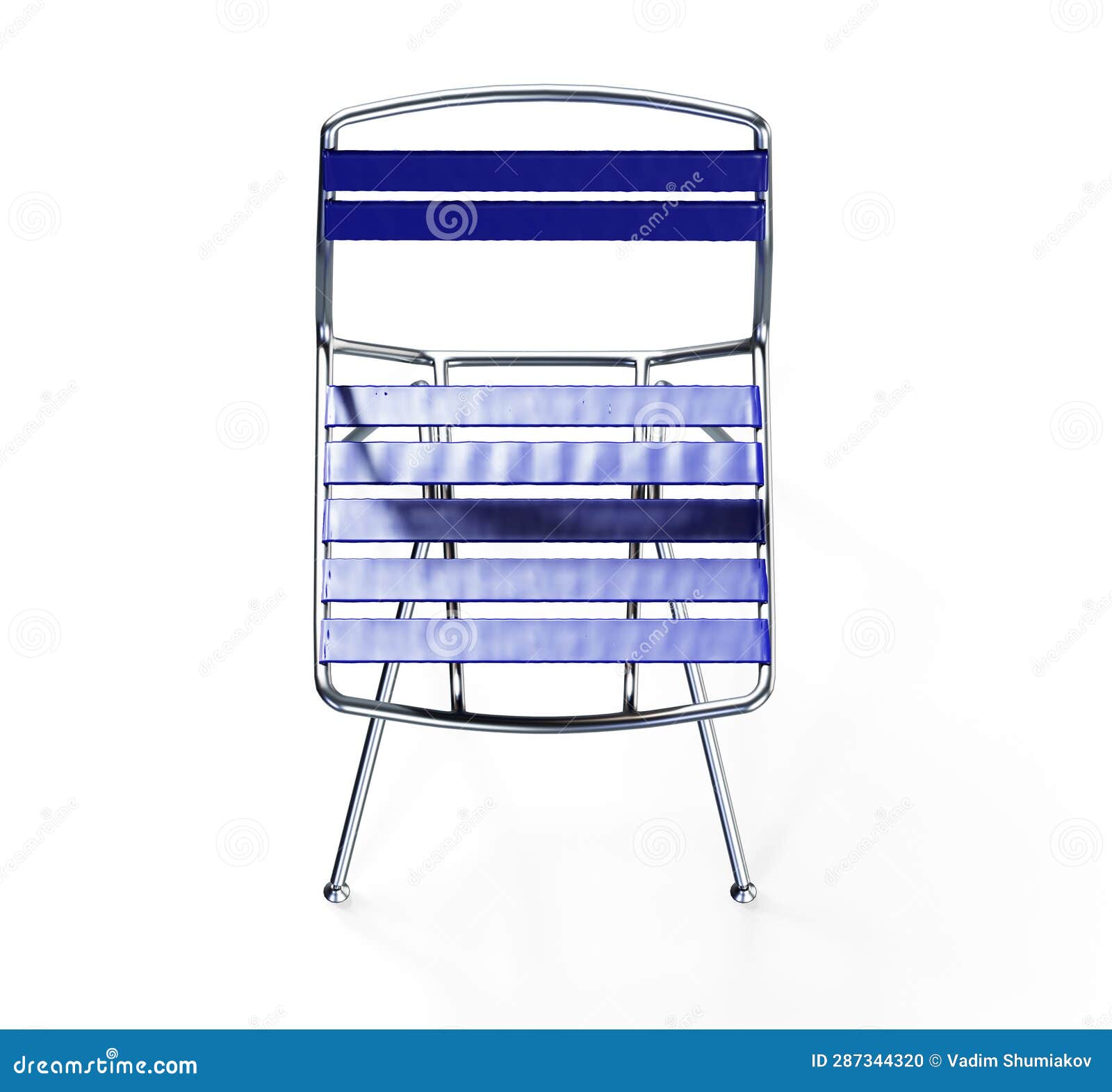 Chair Front View Furniture 3D Rendering Stock Illustration ...