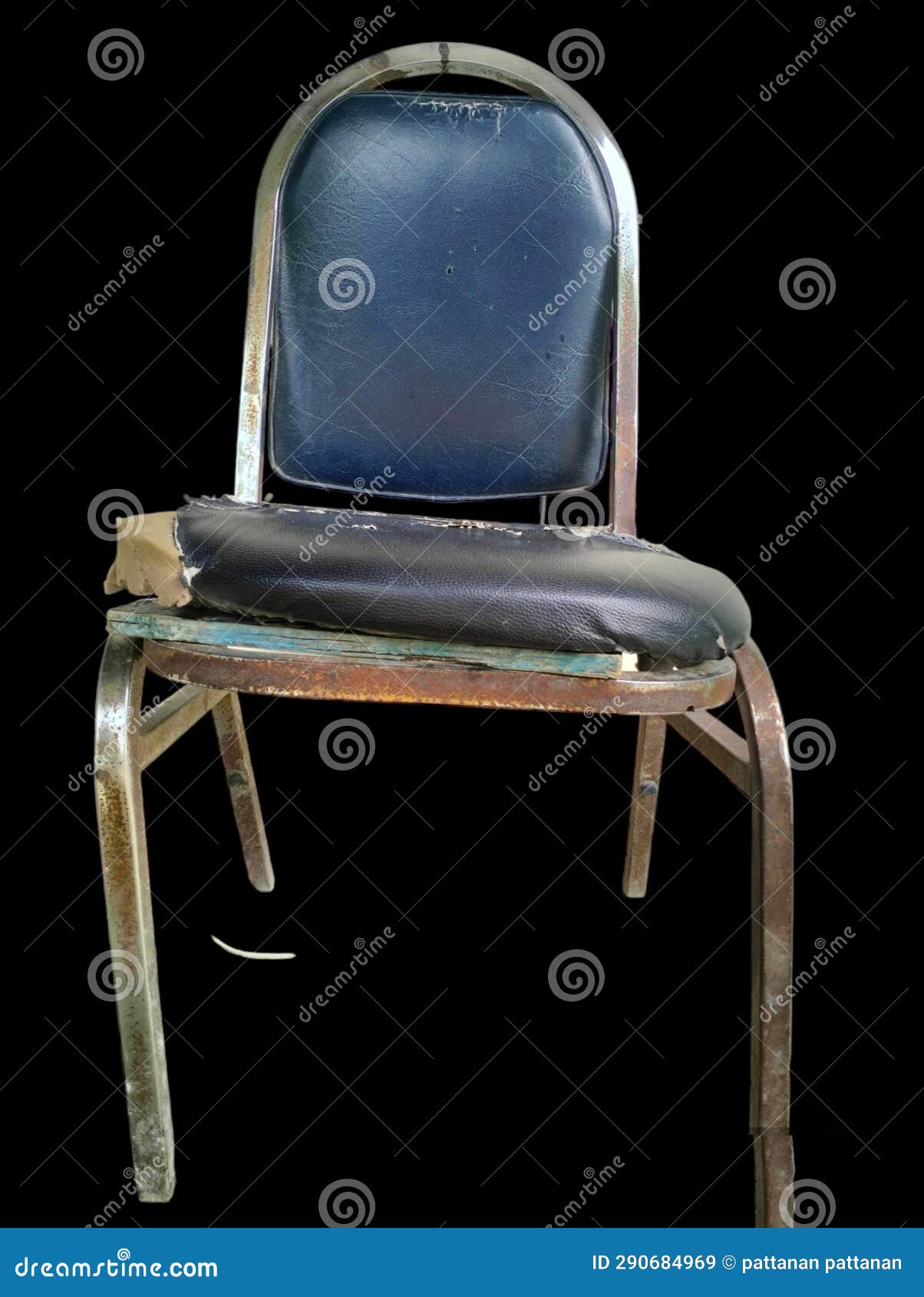 The Chair Has a Torn Cushion. Stock Image - Image of floor, damage ...