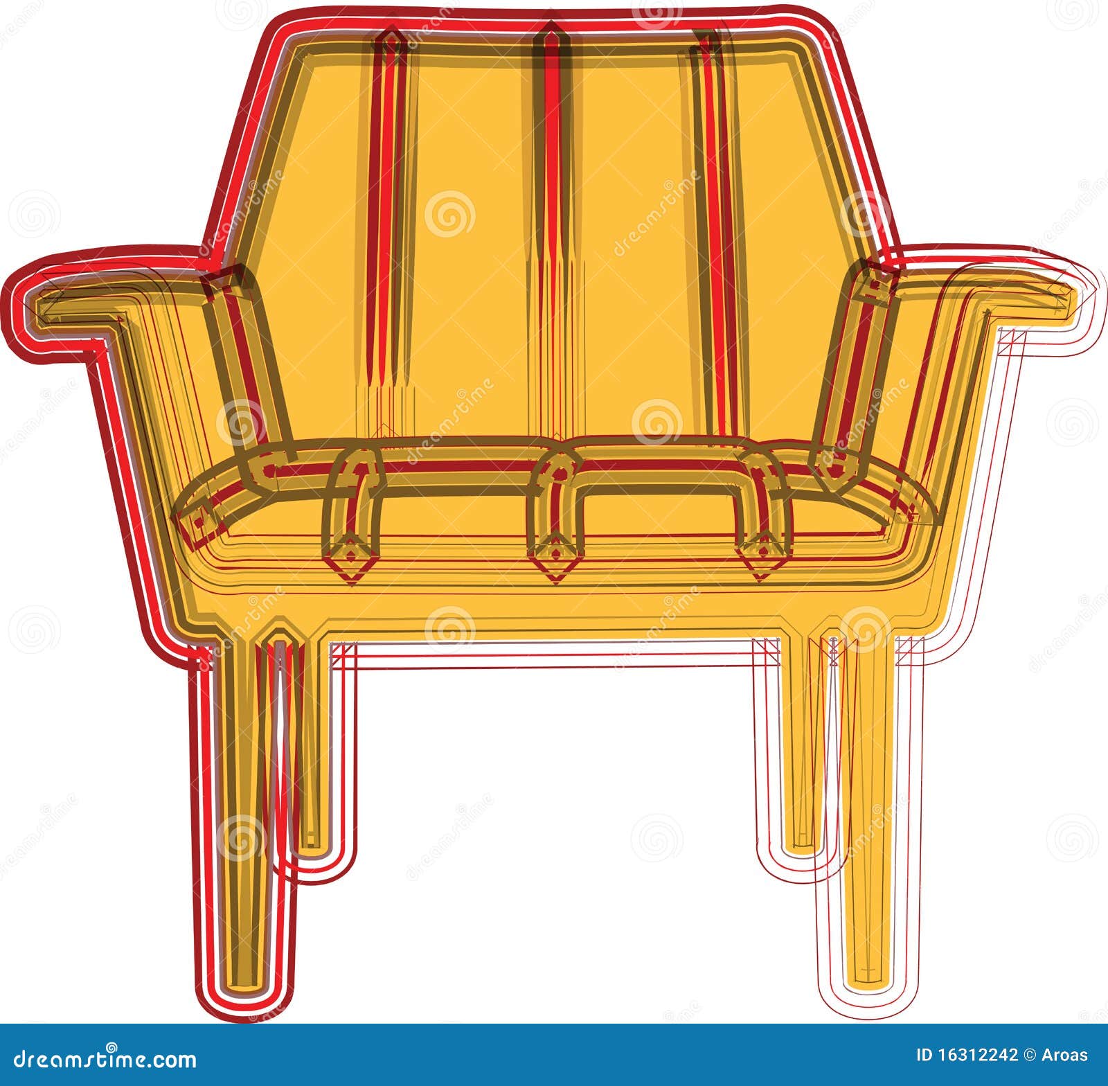 Chair illustration stock vector. Illustration of furniture - 16312242