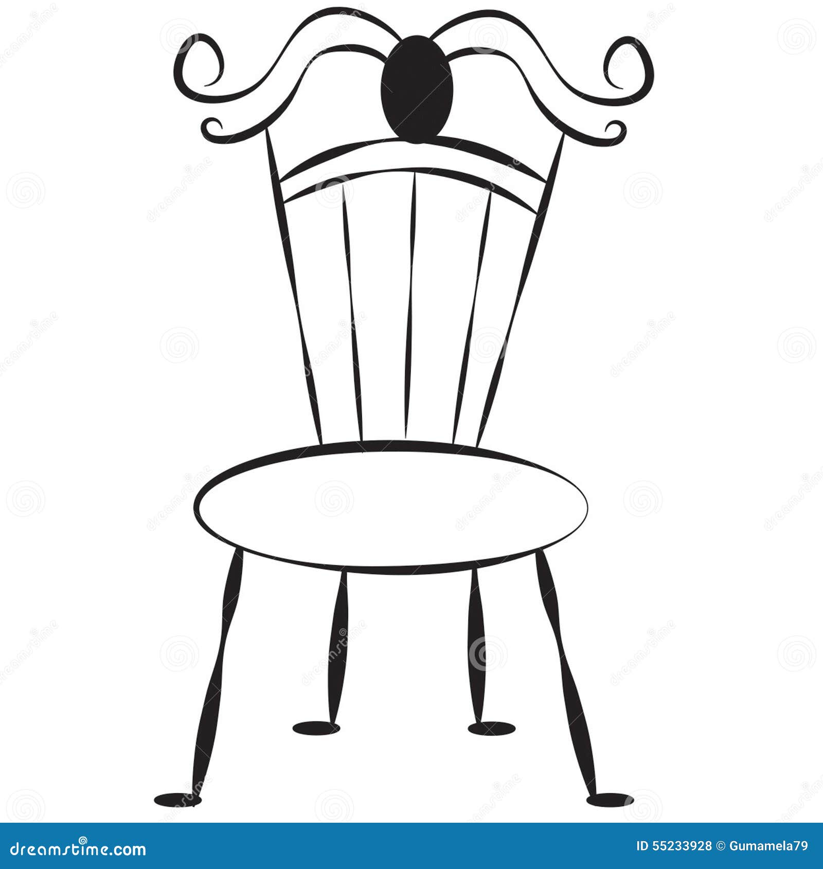 Chair stock illustration. Illustration of feature, artwork - 55233928