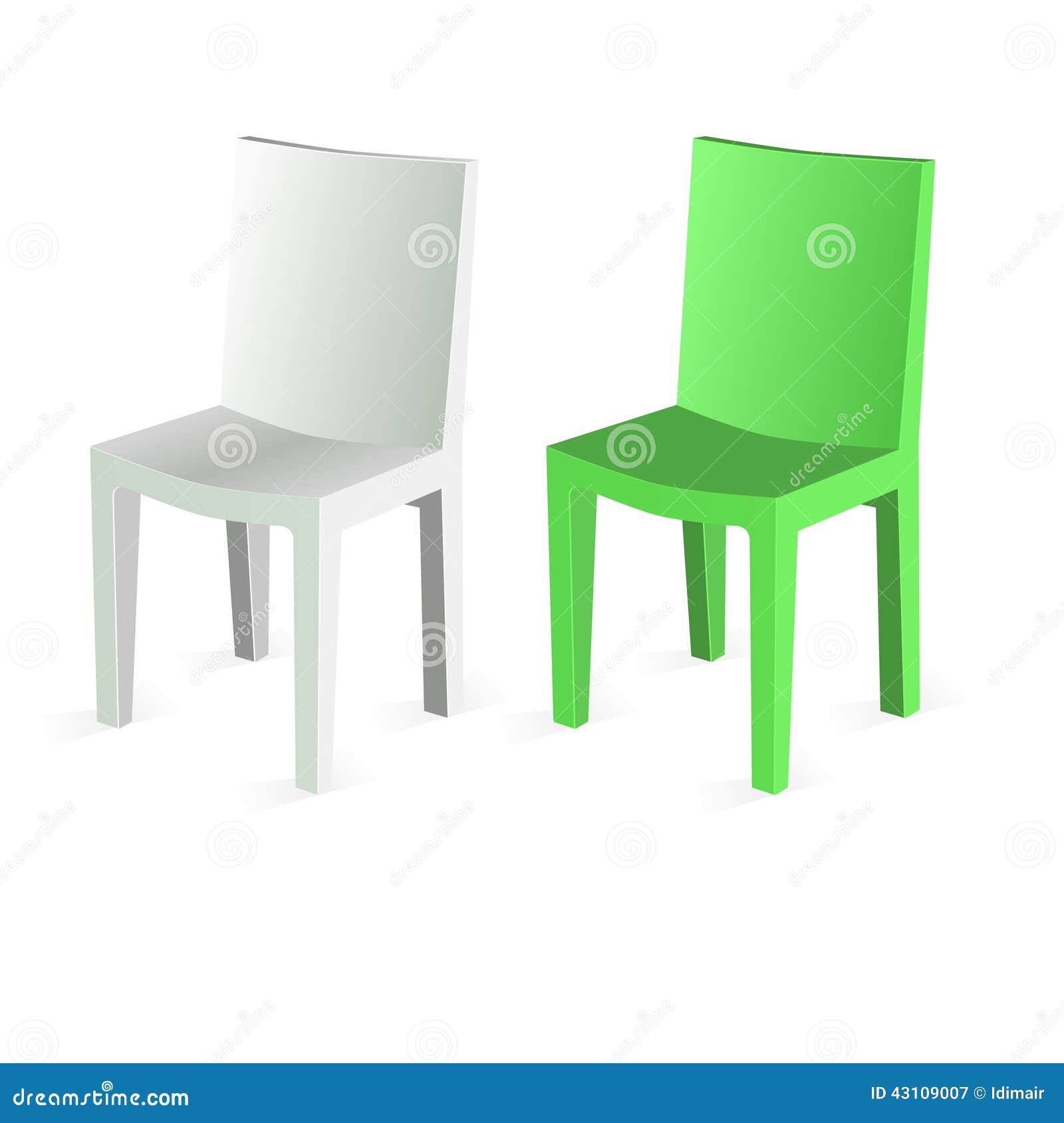 Chair Isolated on White Background. Vector Stock Vector - Illustration ...