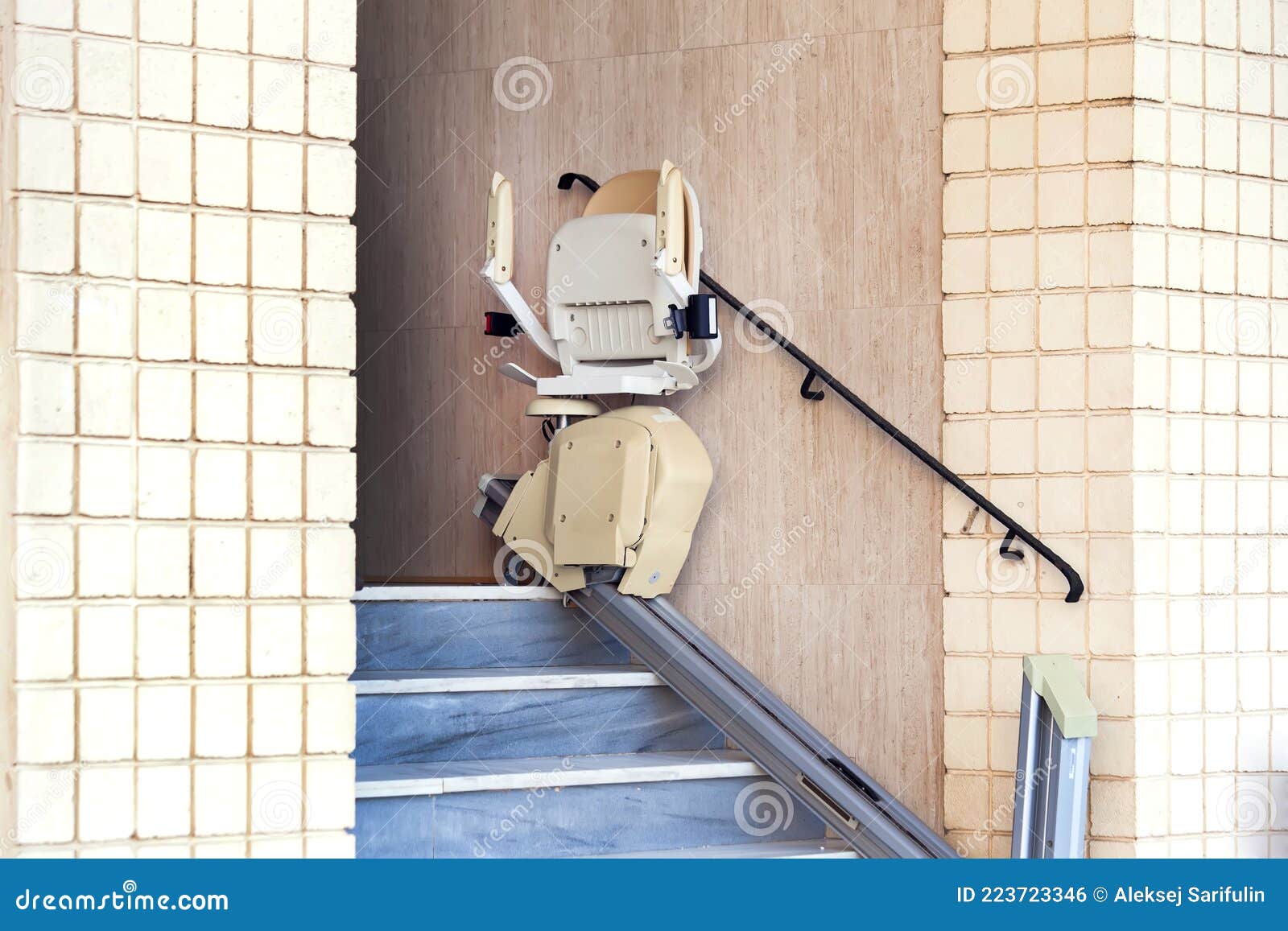 Chair Lift for Disabled People. Stair Elevator Stock Photo - Image of ...