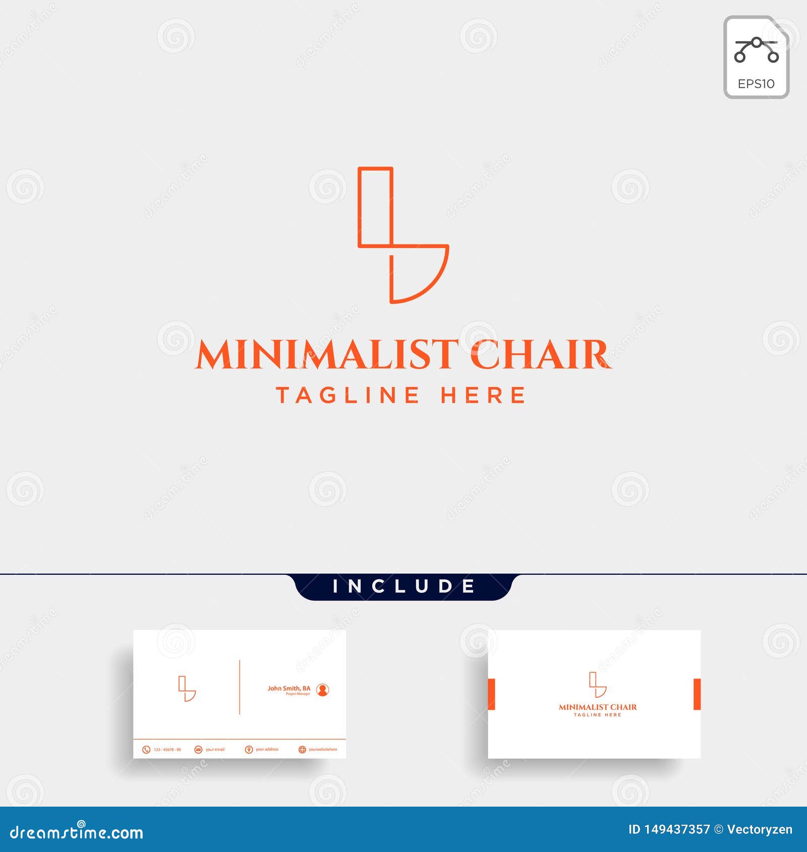Chair Logo Design Concept with Modern Design Vector Icon Isolated Stock ...