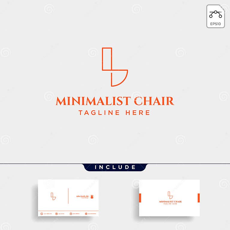 Chair Logo Design Concept with Modern Design Vector Icon Isolated Stock ...