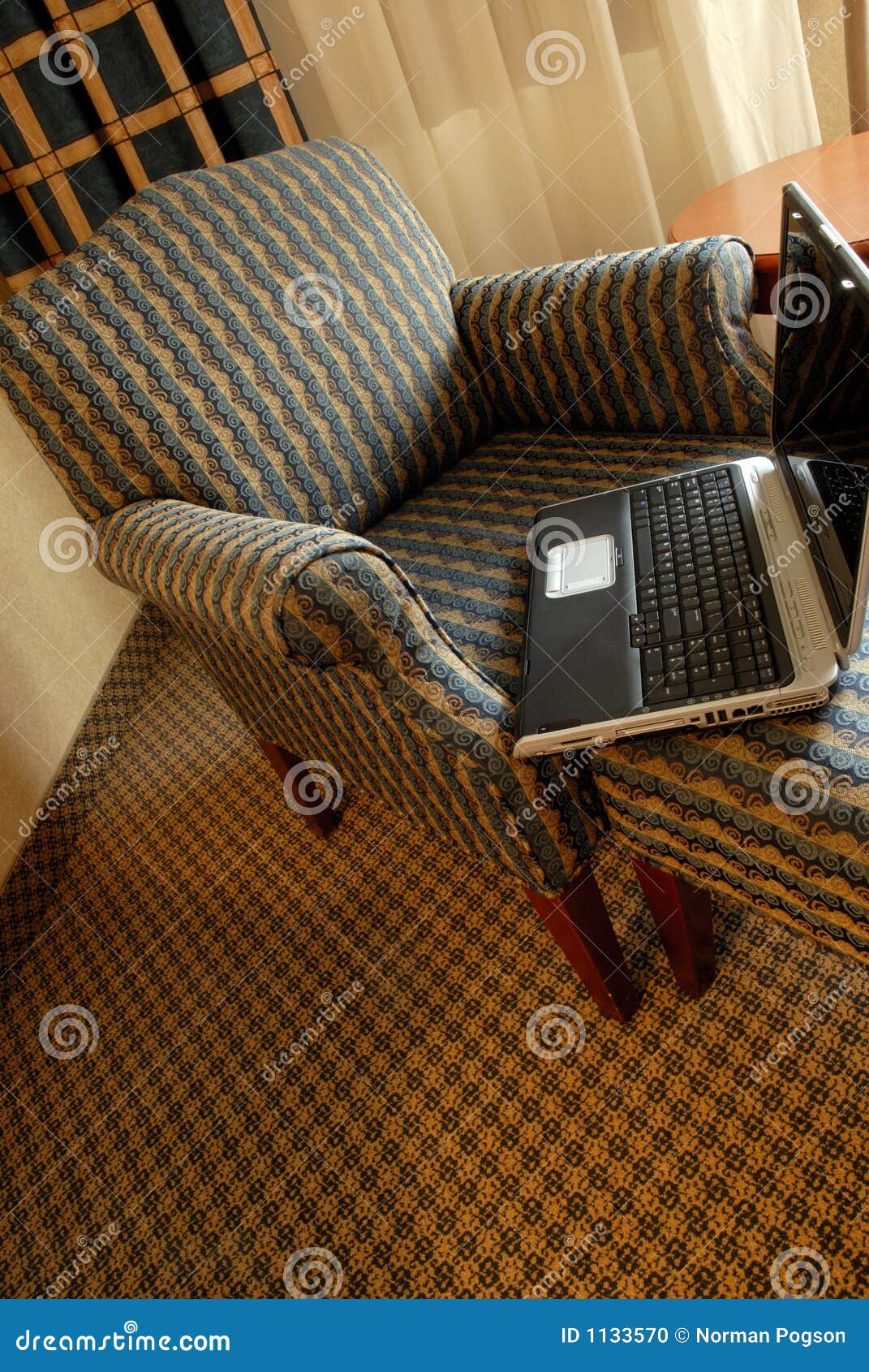 Chair and Notebook stock photo. Image of laptop, work - 1133570