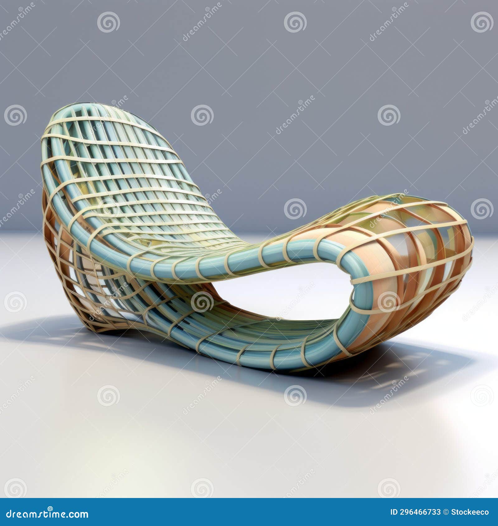 3d Lounge Chair with Infinity Nets Style and Luminous Glazes Stock ...