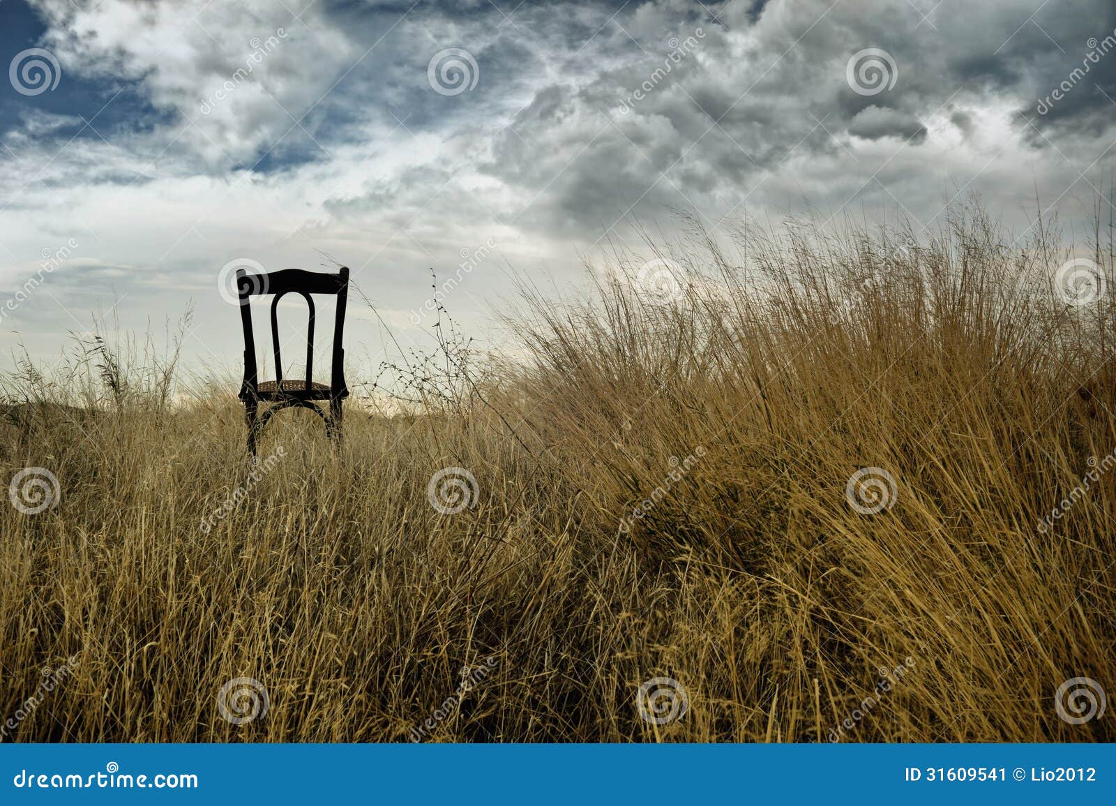Chair out in the fields stock image. Image of nature - 31609541