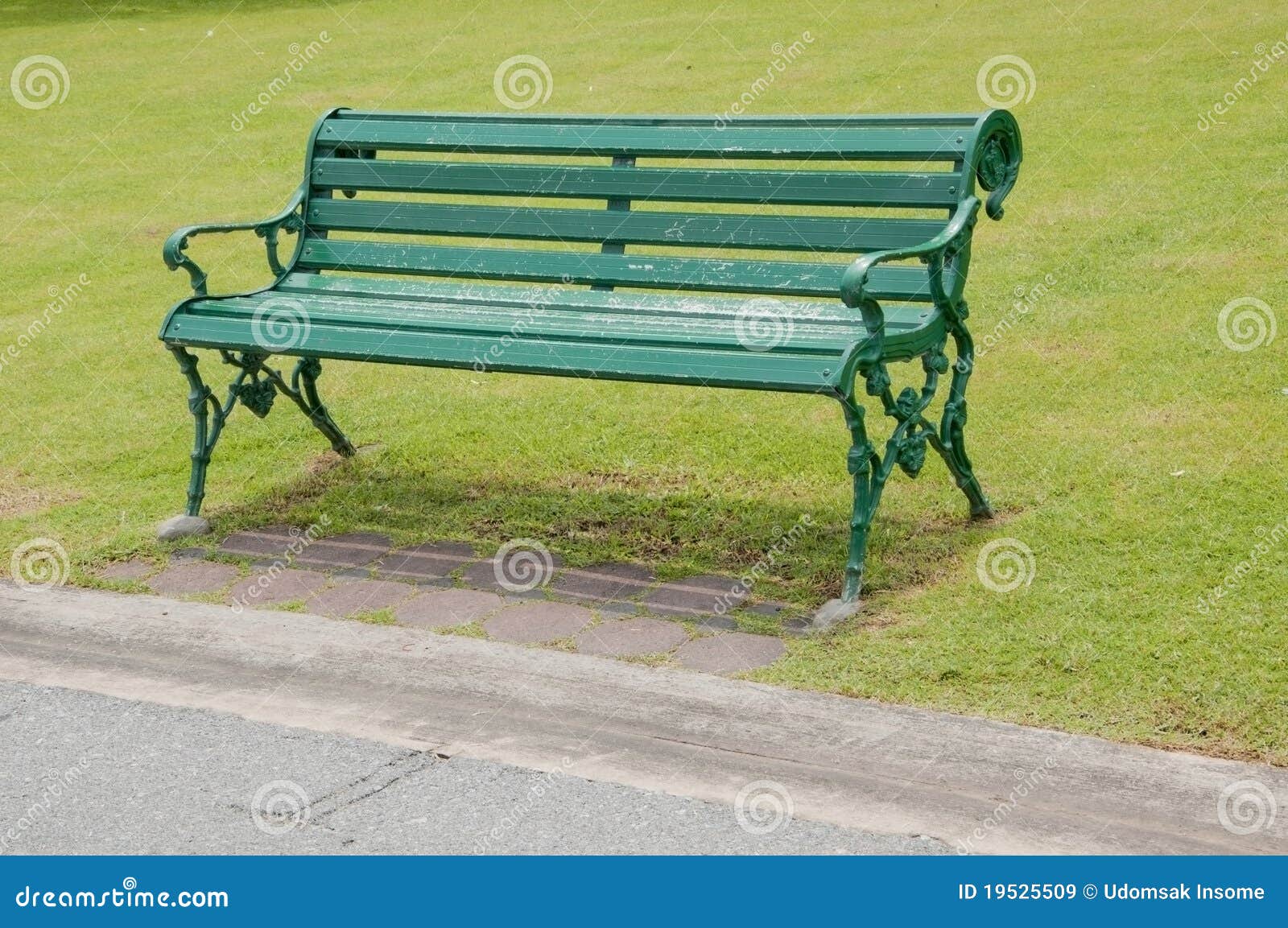 Chair in the park stock image. Image of chair, alley - 19525509