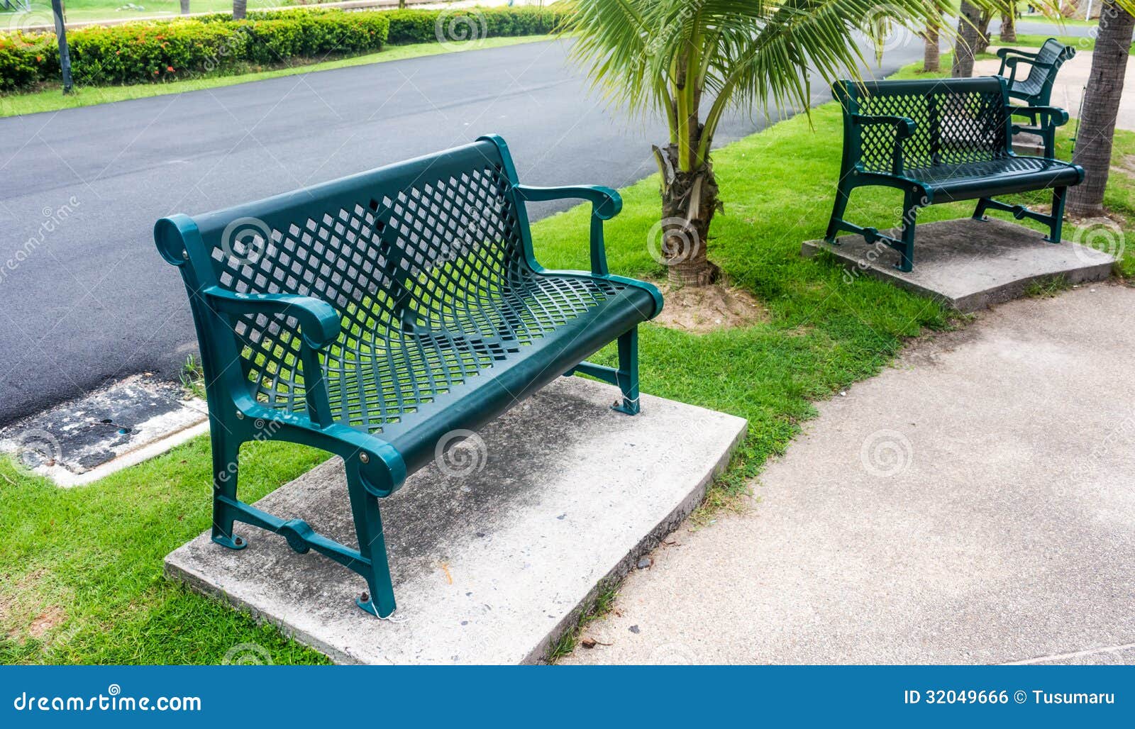 Chair in park stock photo. Image of chair, brick, plant - 32049666