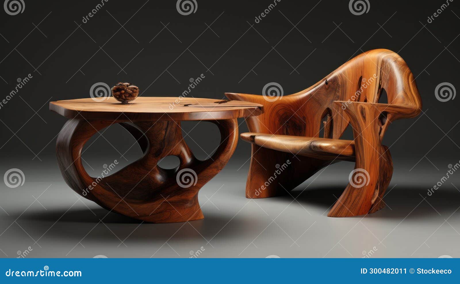Unique Organic Wood Chair and Table: Art of Tonga, 8k 3d Precisionist ...