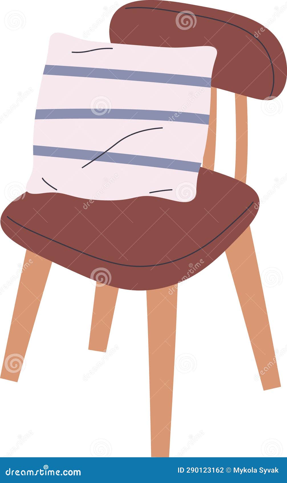 Chair with Pillow stock vector. Illustration of style - 290123162