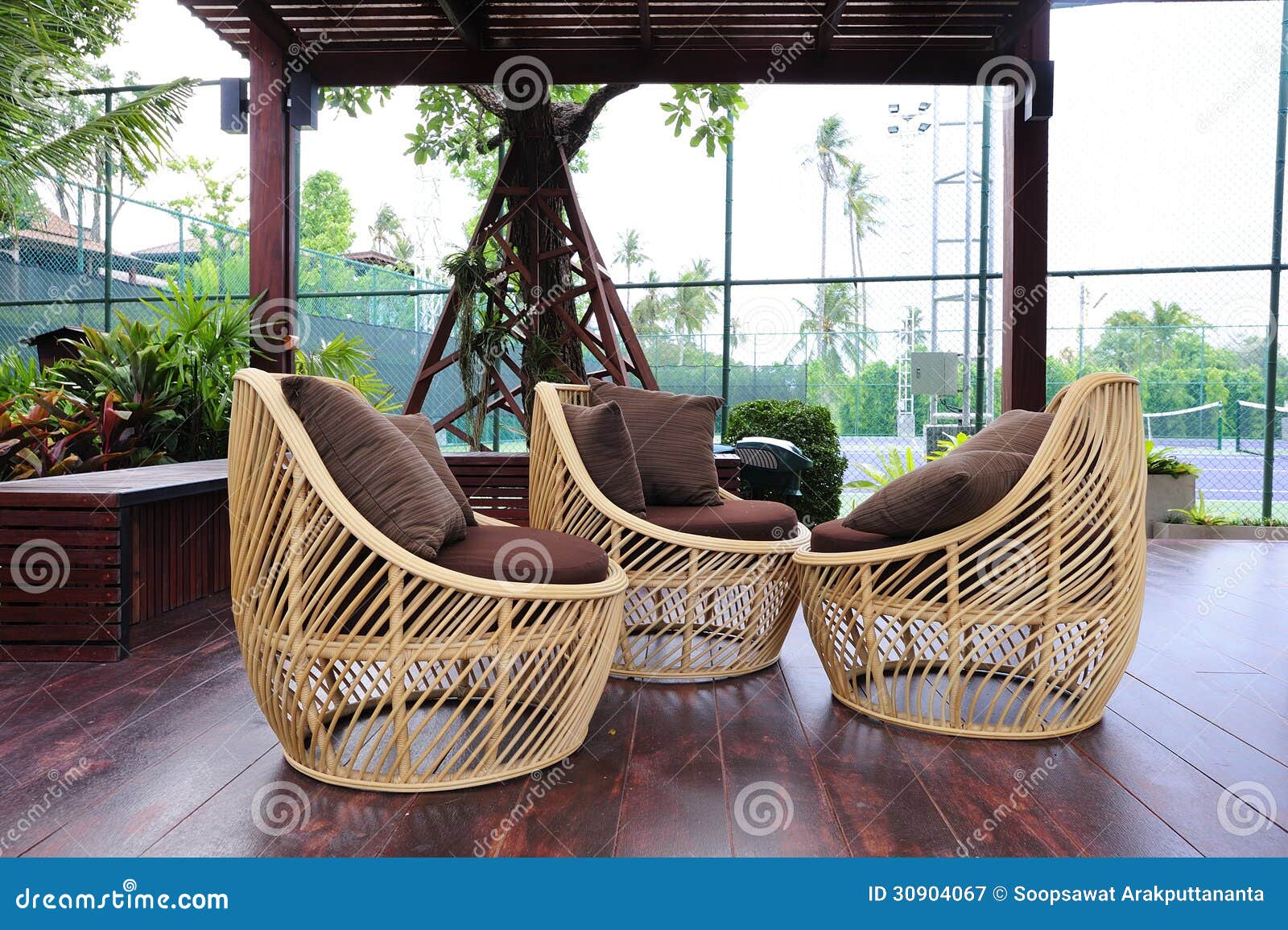 Chair from rattan stock image. Image of material, detail - 30904067