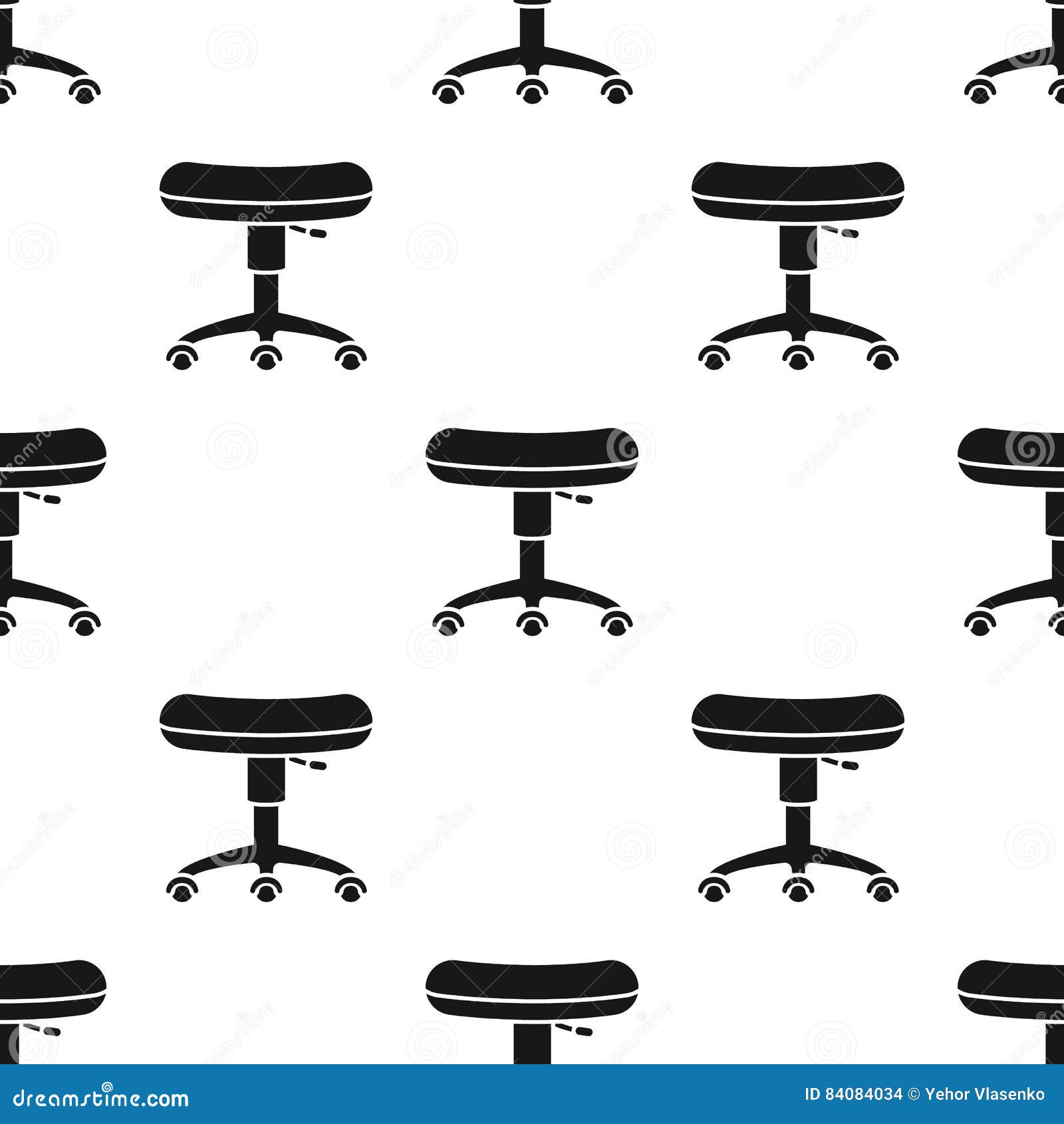 Chair Rolling Icon Black. Single Tattoo Icon from the Big Studio Black ...