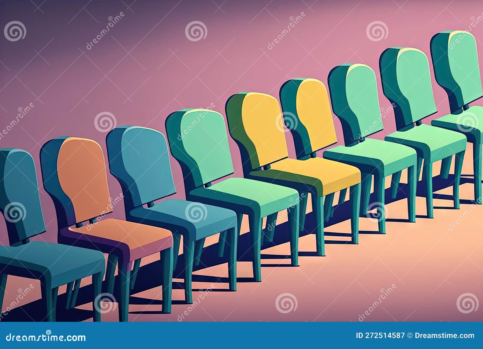 Chair rows stock illustration. Illustration of audience - 272514587