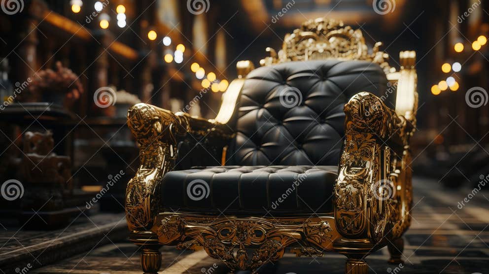 Chair of the royal ruler stock illustration. Illustration of dominion ...