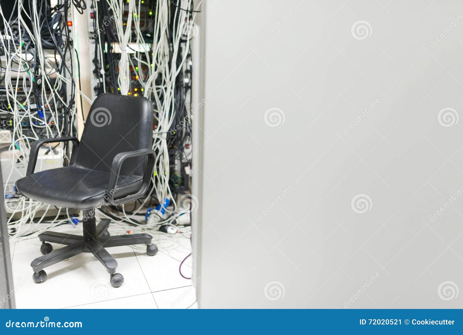 Chair in the server room stock image. Image of firewall - 72020521