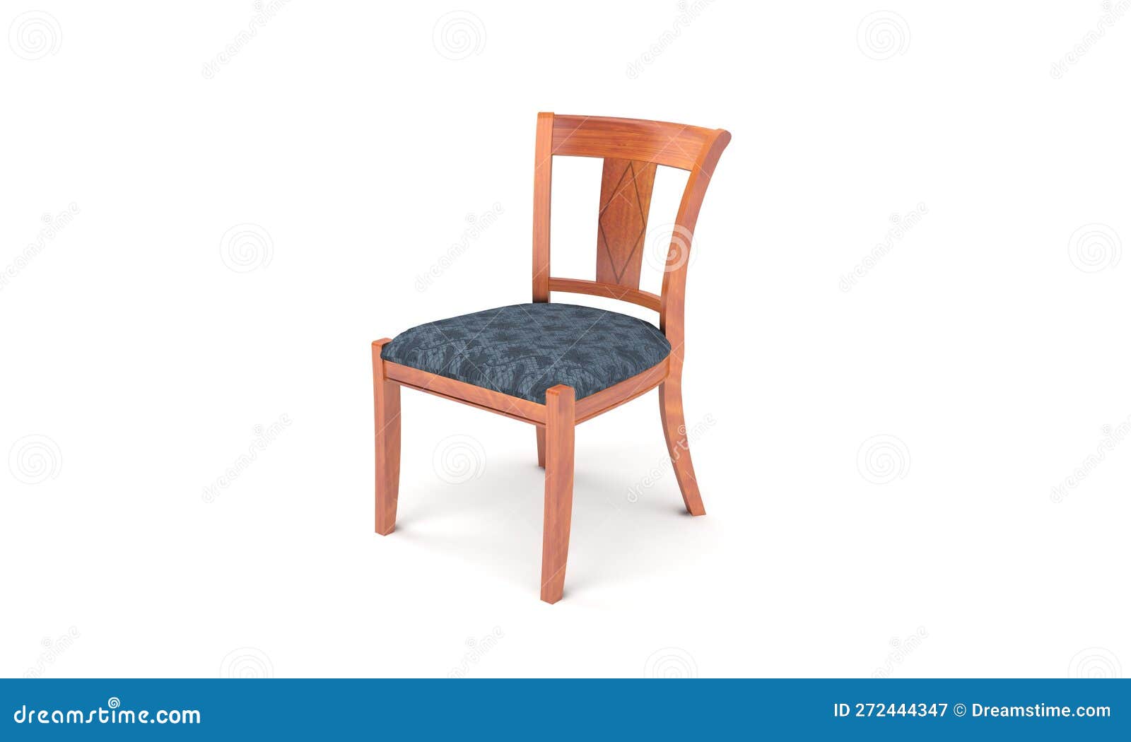 Chair3D Rendered Realistic Furniture Side View Stock Illustration ...