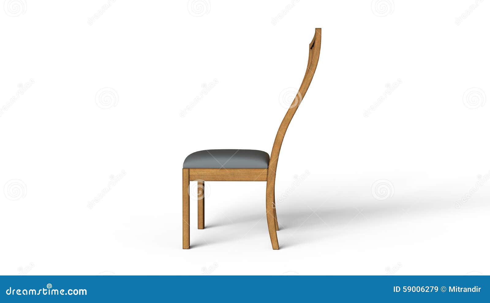 Chair - Side View stock illustration. Illustration of armchair - 59006279