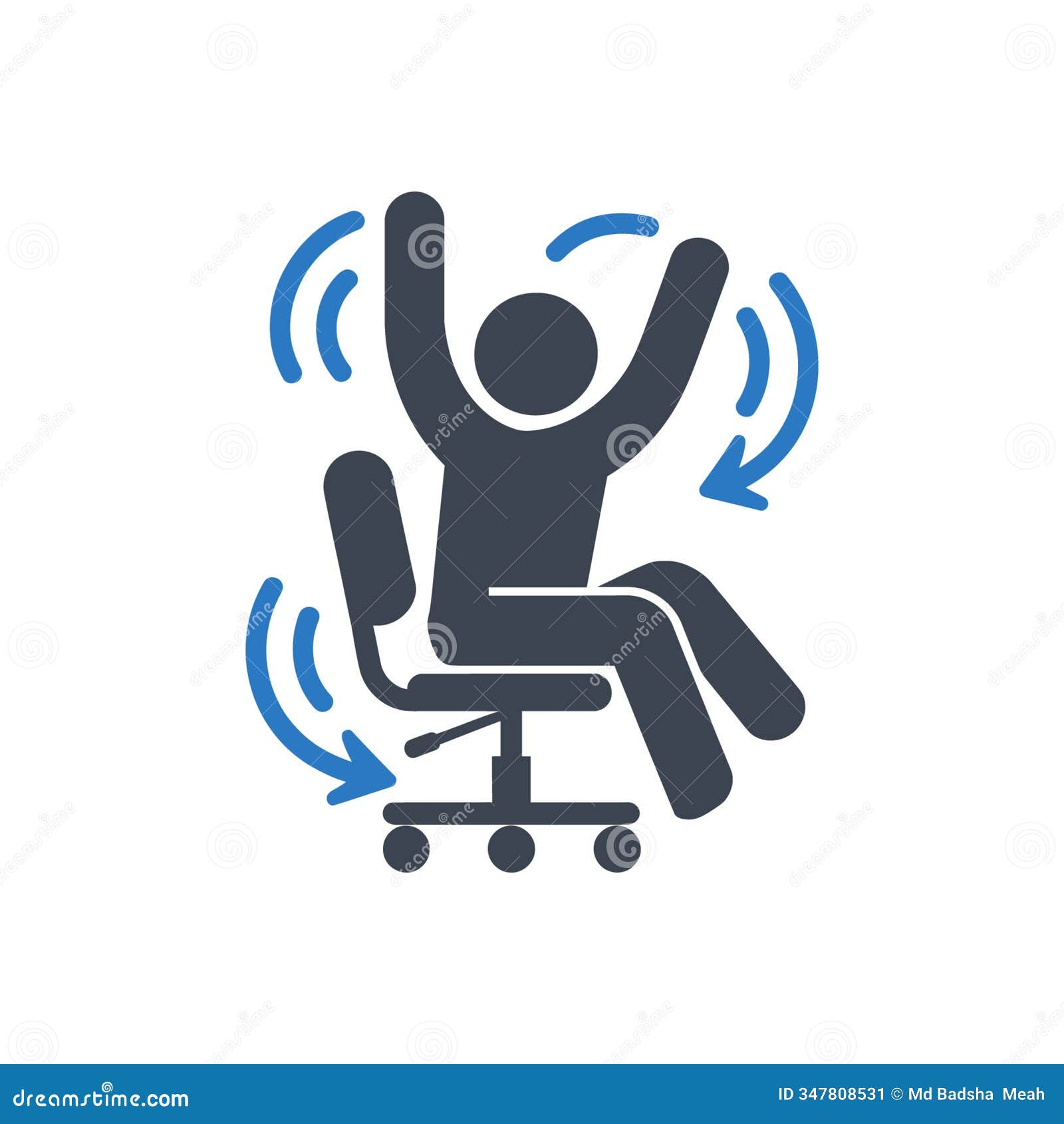 Chair Spin Fun Icon stock vector. Illustration of movement - 347808531
