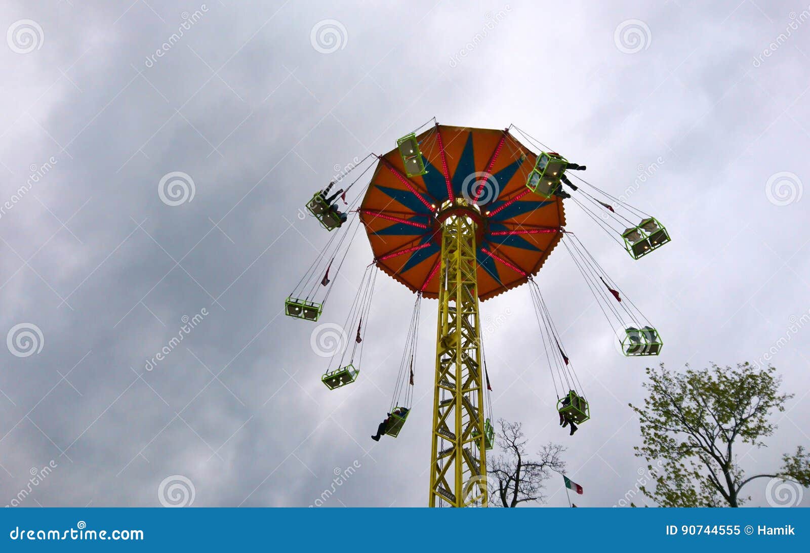Chair Swing Ride stock image. Image of fair, people, child - 90744555