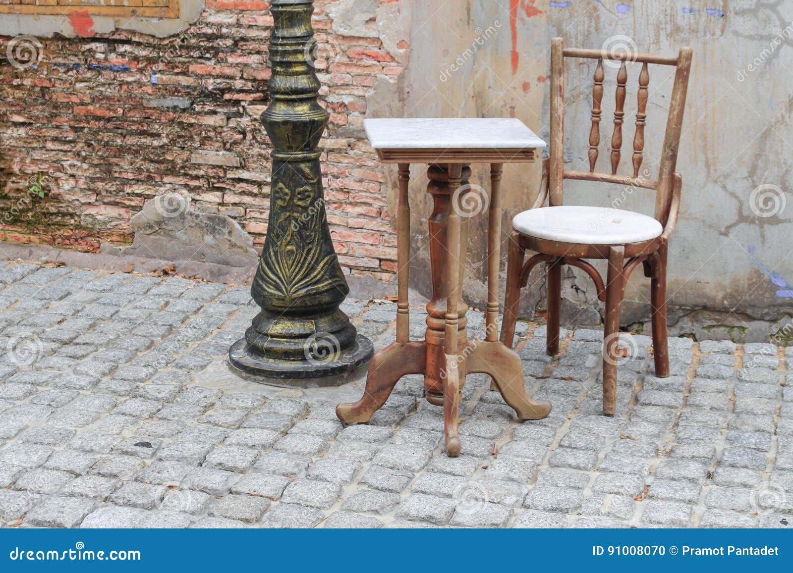 Chair and table ancient stock photo. Image of decor, chair - 91008070