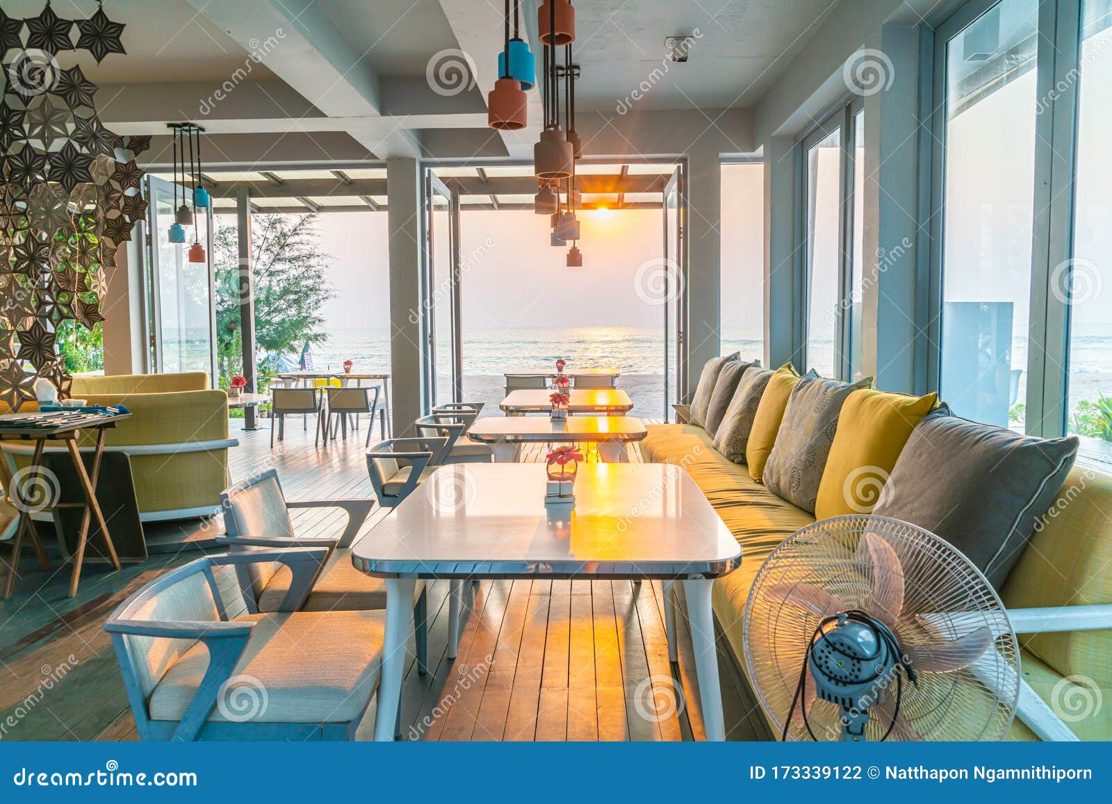 Chair and Table in Cafe Restaurant Stock Photo - Image of beautiful ...