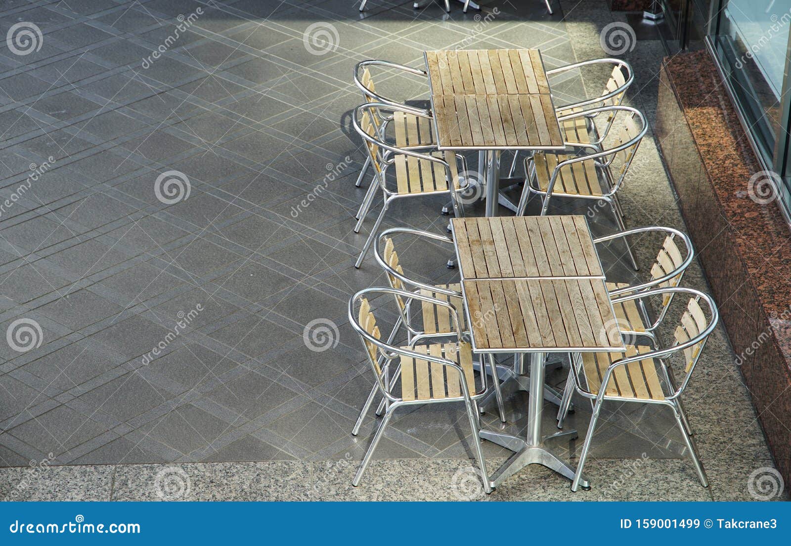 A Chair and Table of the Open Space Stock Image - Image of sight ...