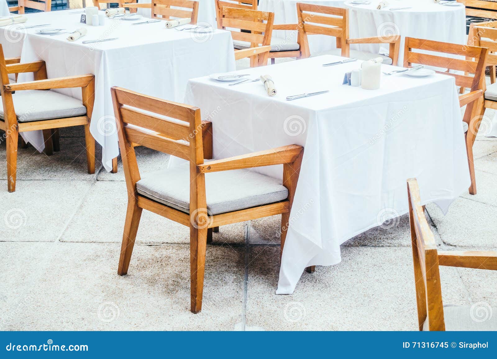 Chair and Table in Restaurant Stock Image - Image of cafe, seat: 71316745