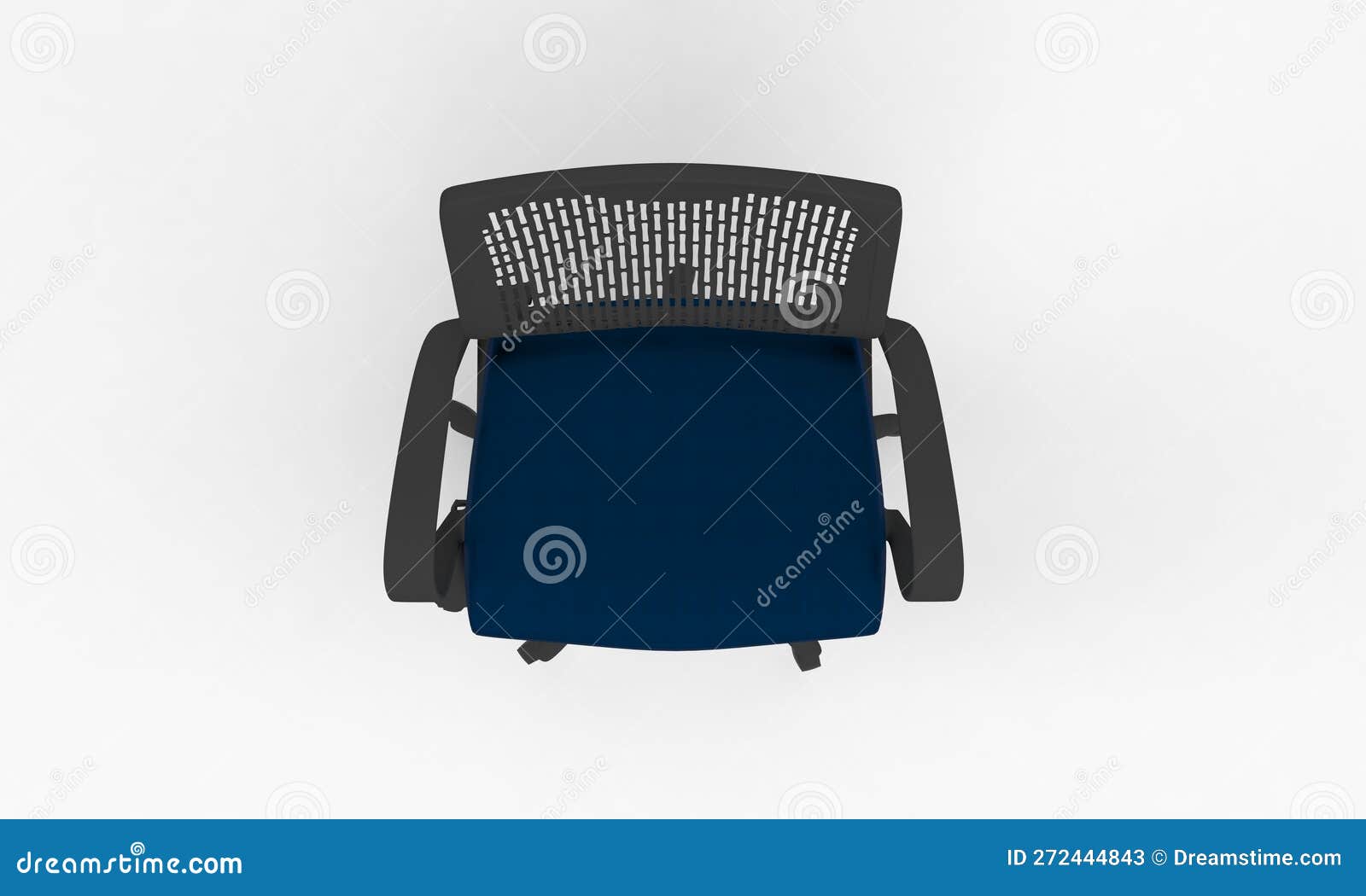 Office Chair 3D Rendered Realistic Furniture Top View Stock ...
