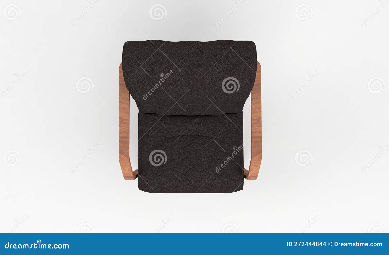Office Chair 3D Rendered Realistic Furniture Top View Stock ...