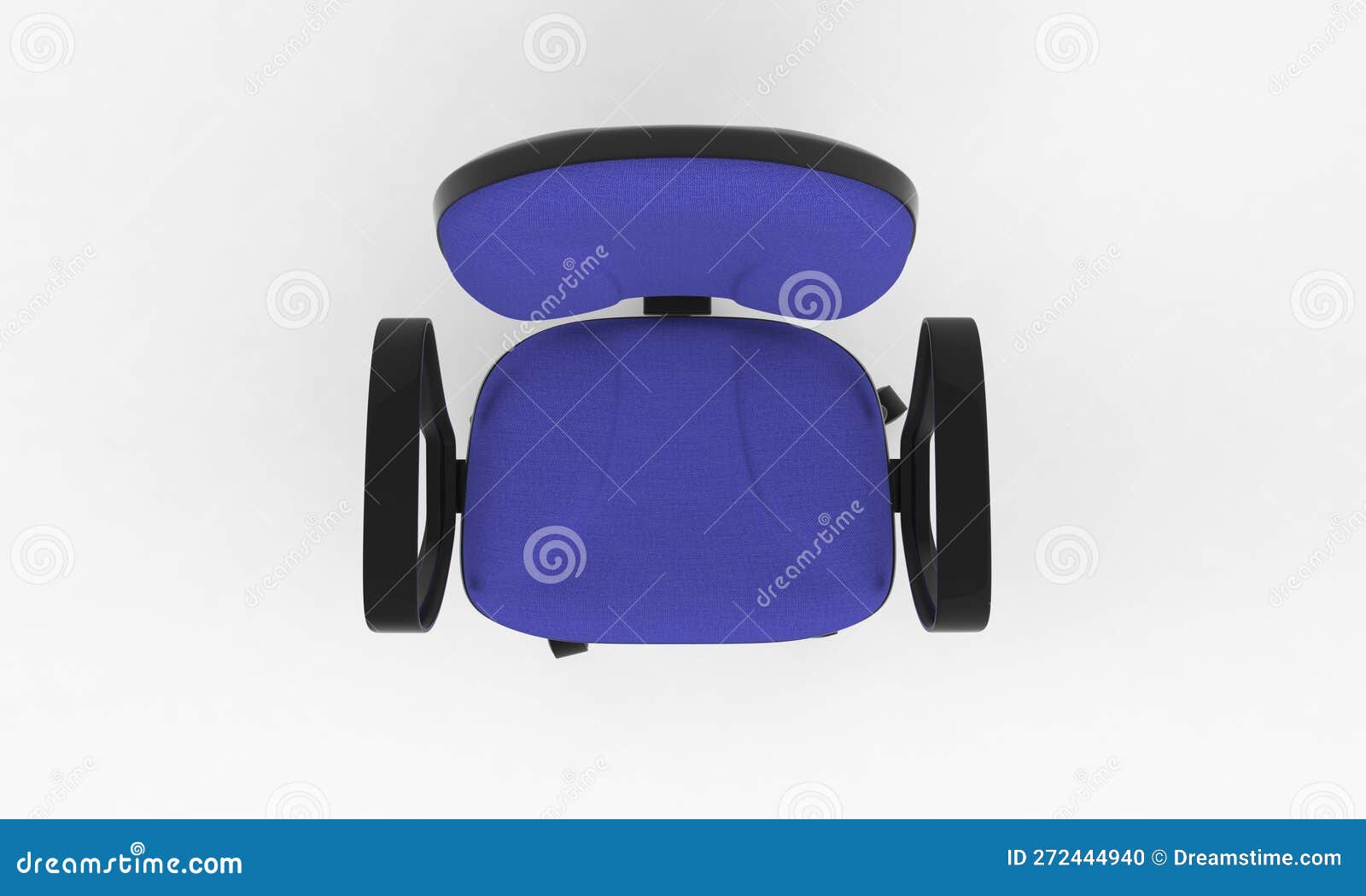 Office Chair 3D Rendered Realistic Furniture Top View Stock ...