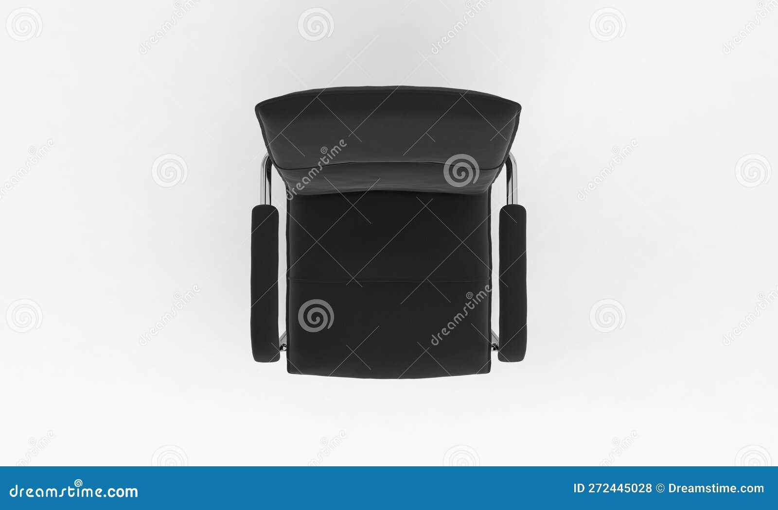 Office Chair 3D Rendered Realistic Furniture Top View Stock ...