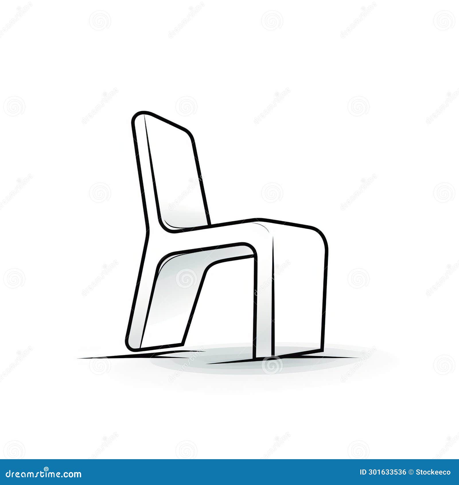 Streamlined Design: a Clean and Sharp Chair Illustration Stock ...