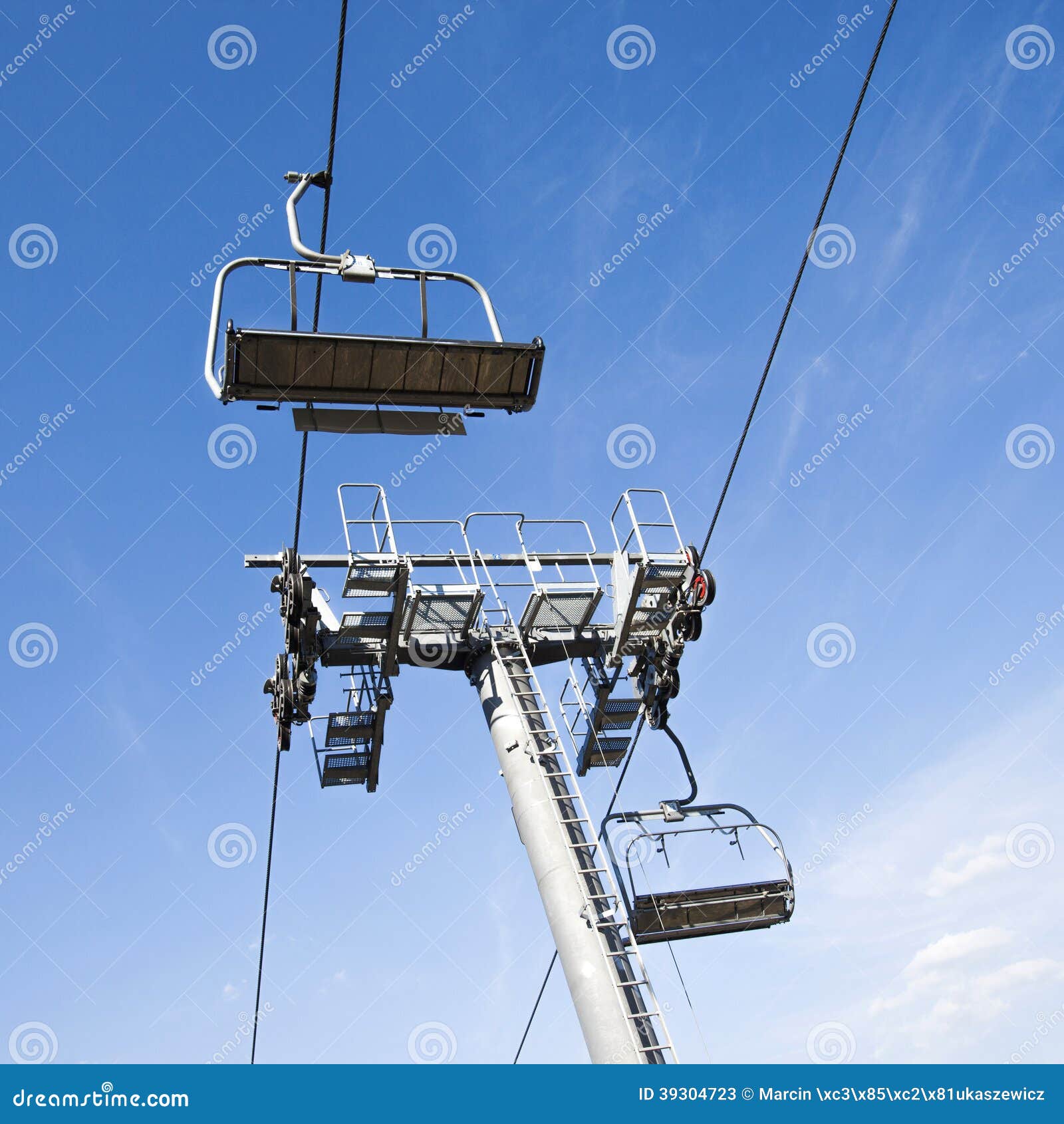 Chairlift stock image. Image of square, pole, blue, cloumn - 39304723