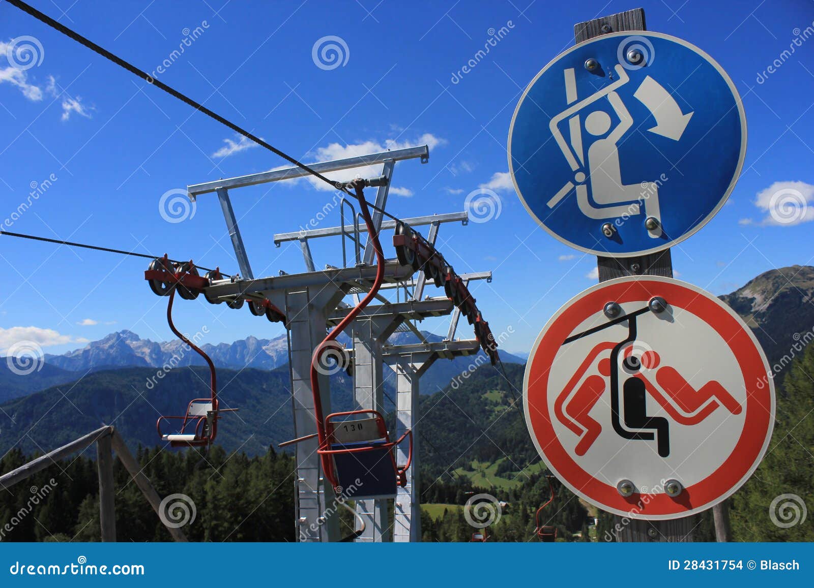 Chairlift signs stock photo. Image of alps, european - 28431754