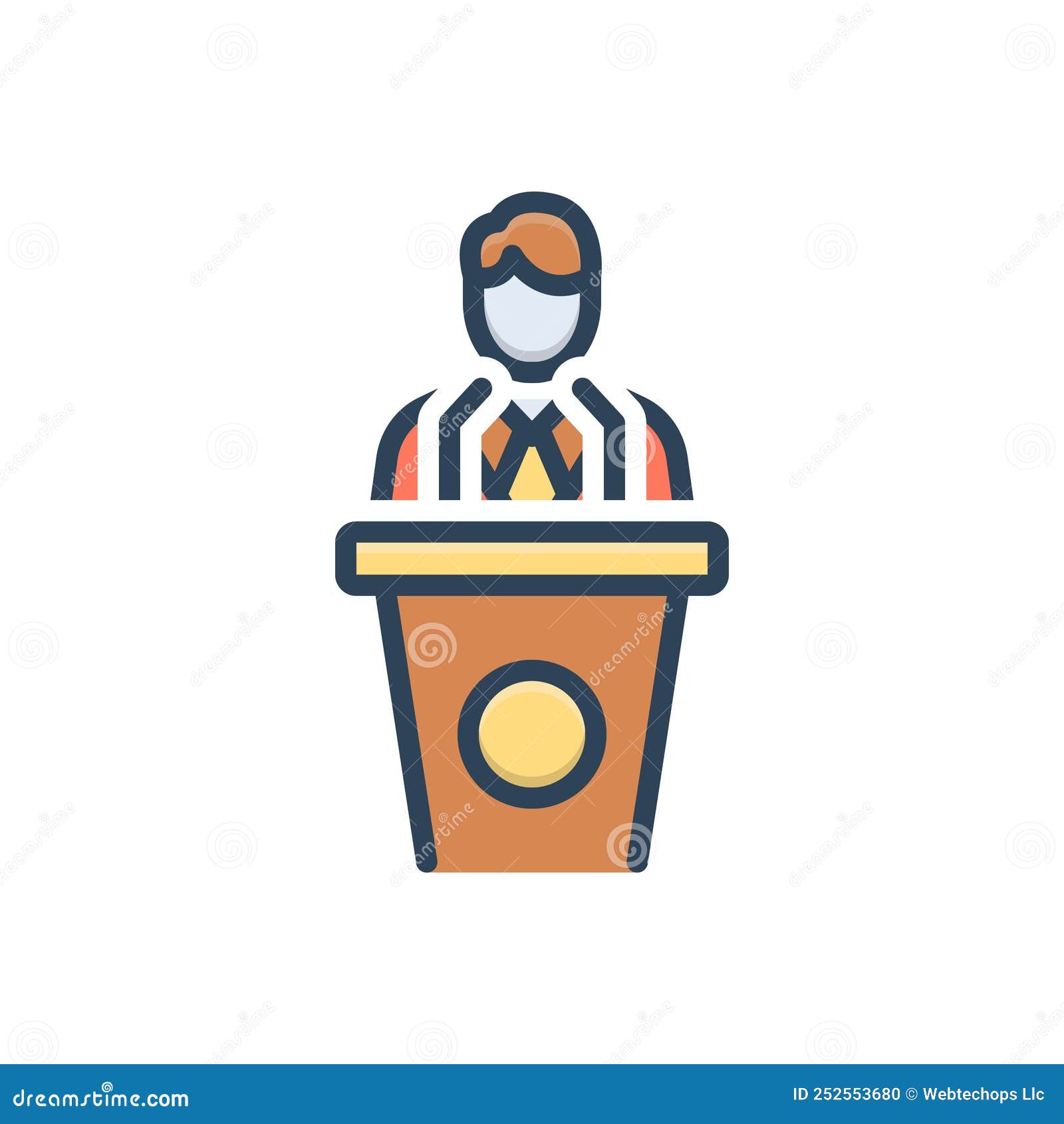 Color Illustration Icon for Chairman, President and Dean Stock Vector ...