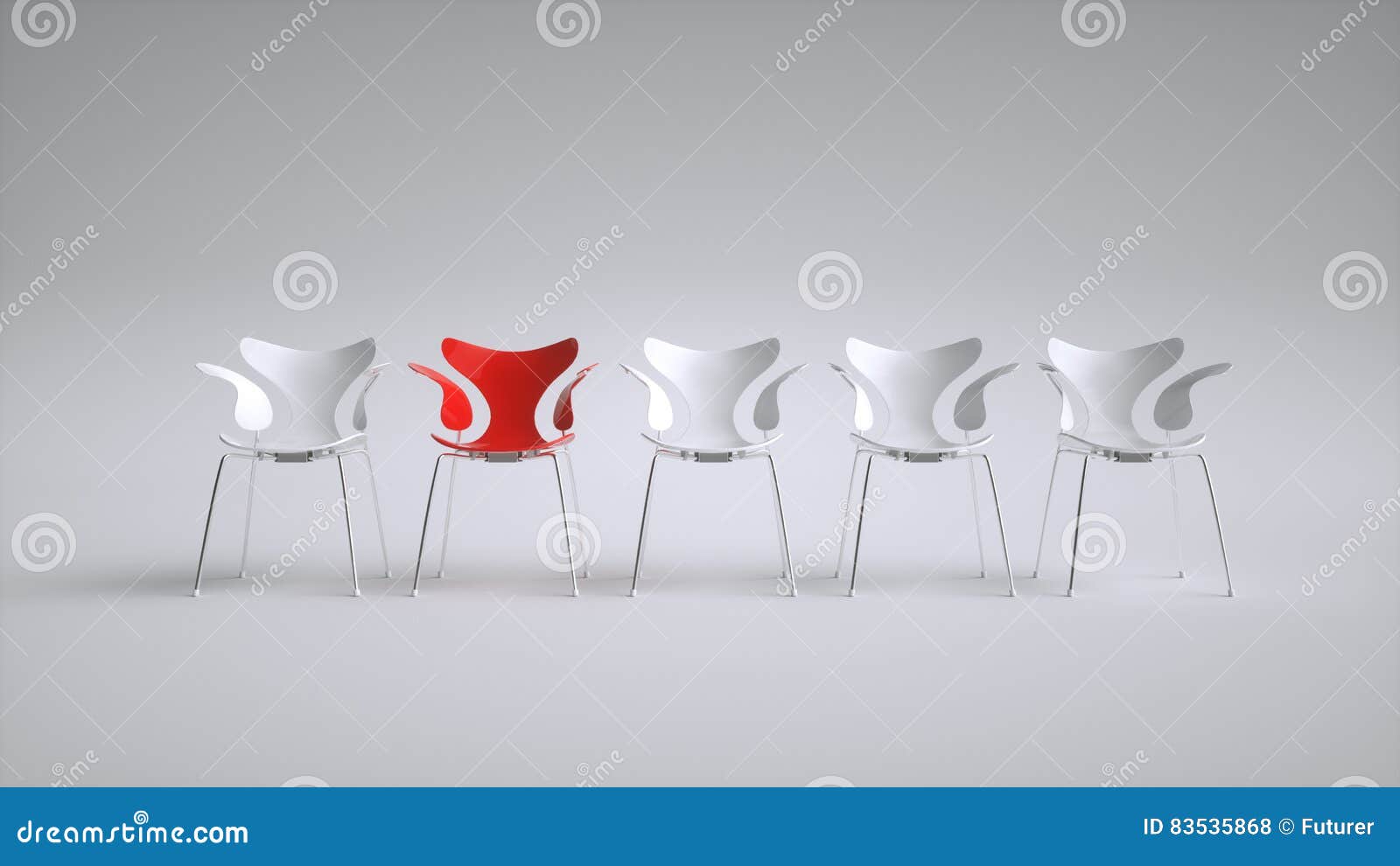 Chairs Arranged for a Meeting - 3D Rendering Stock Illustration ...
