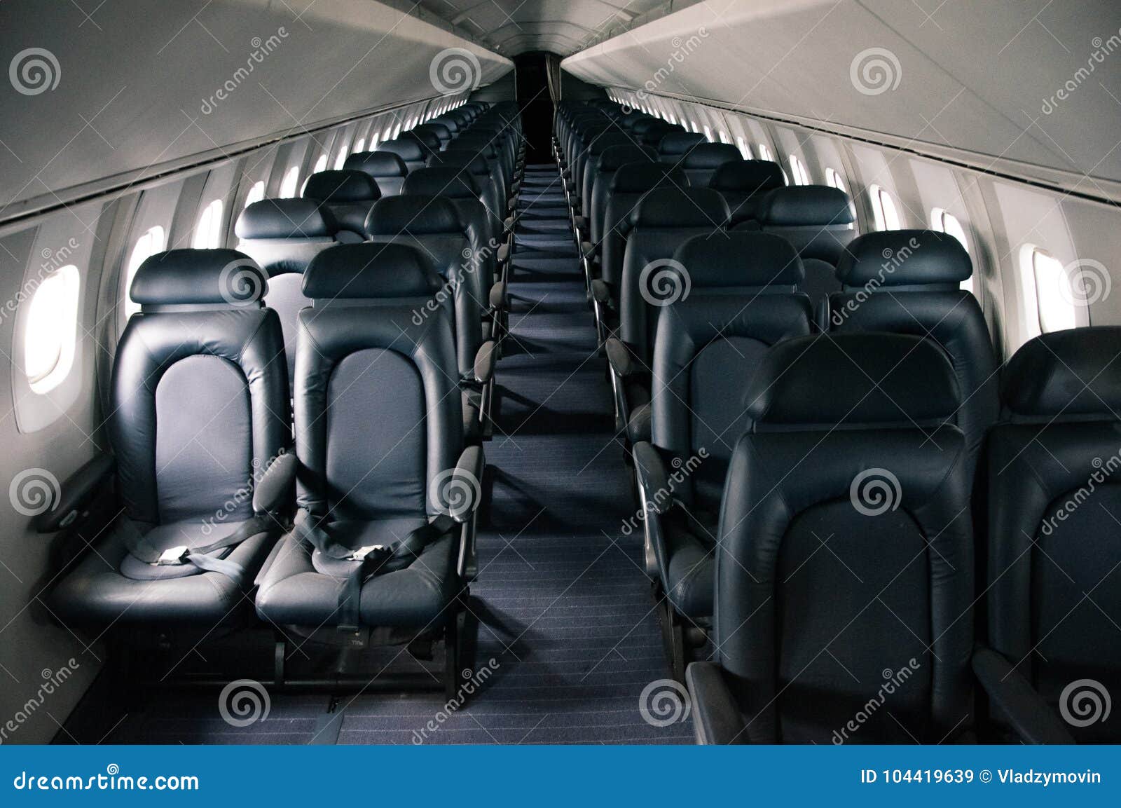 Inside view of the plane stock image. Image of arrangement - 104419639