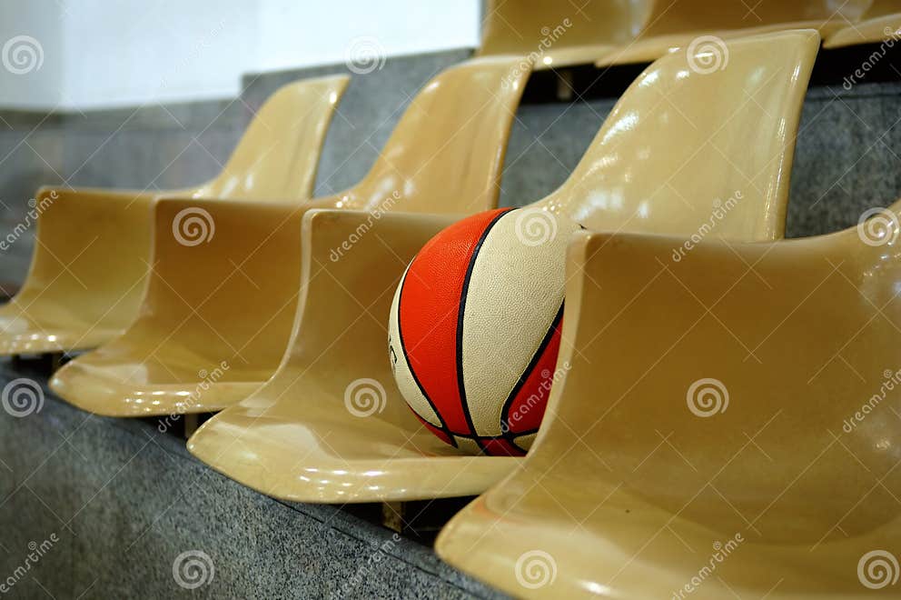 Chairs with basketball stock image. Image of bench, game - 2853925