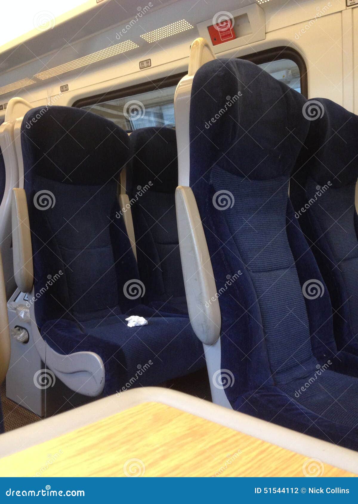 Chairs on British Rail Train Stock Photo - Image of train, british ...