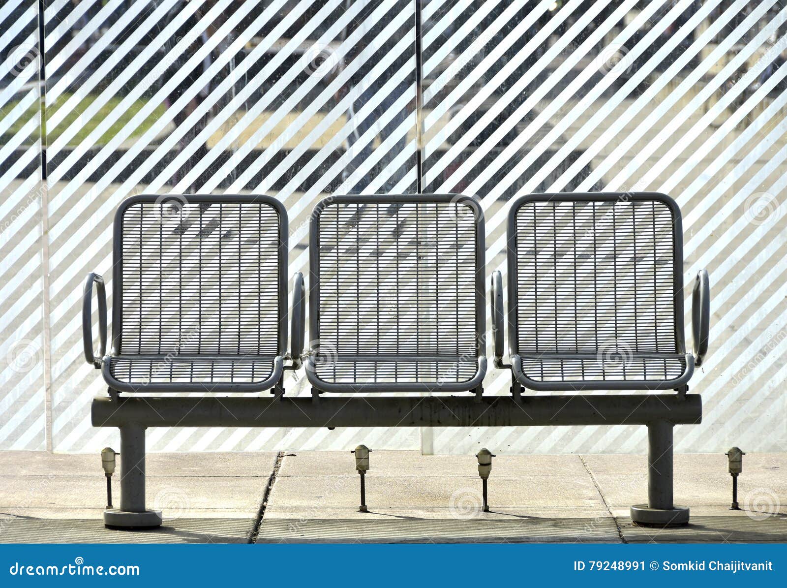 Chairs at the Bus Stop in the City of San Francisco. Stock Image ...