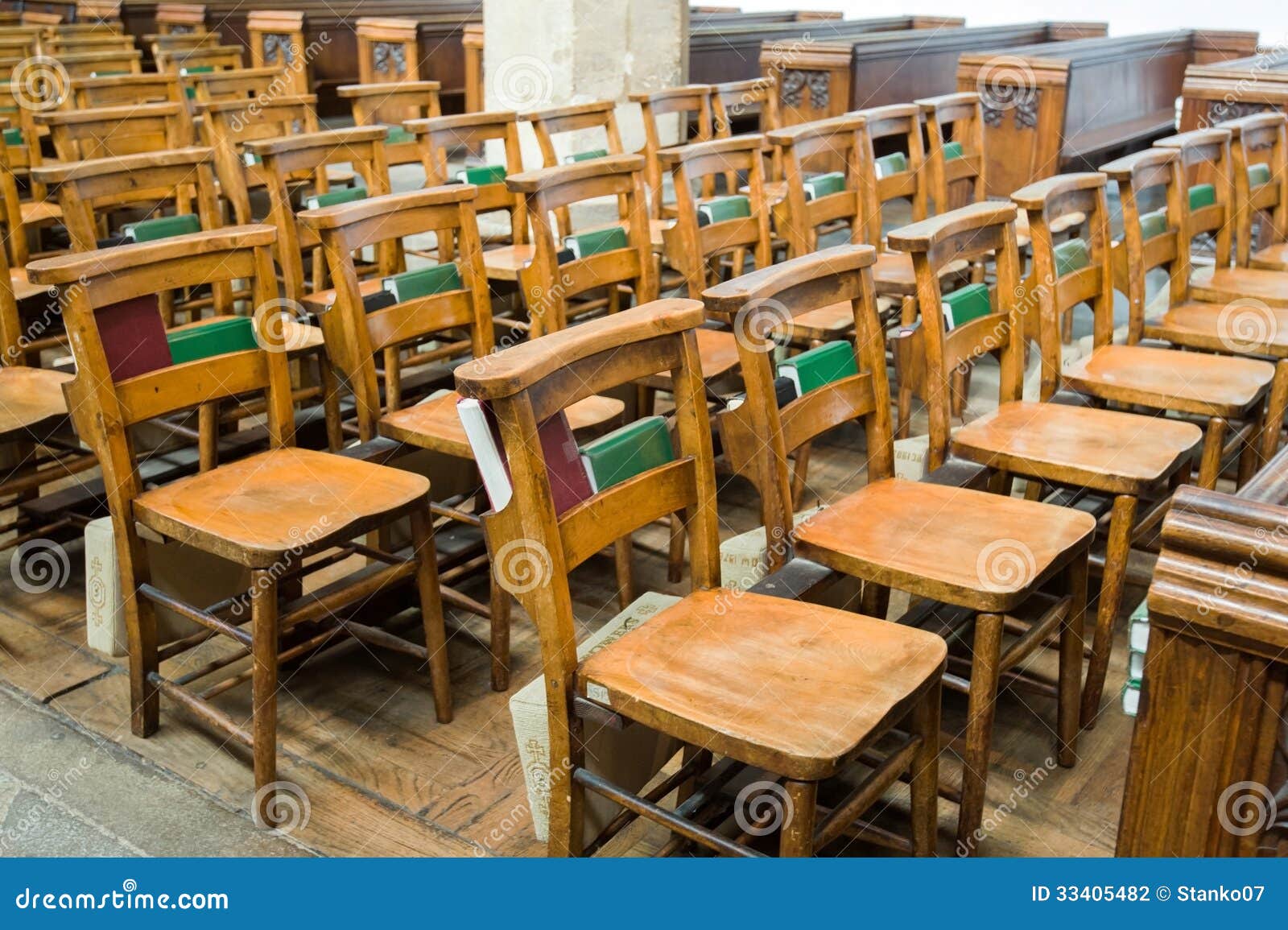 Chairs in a church stock photo. Image of minster, quiet - 33405482