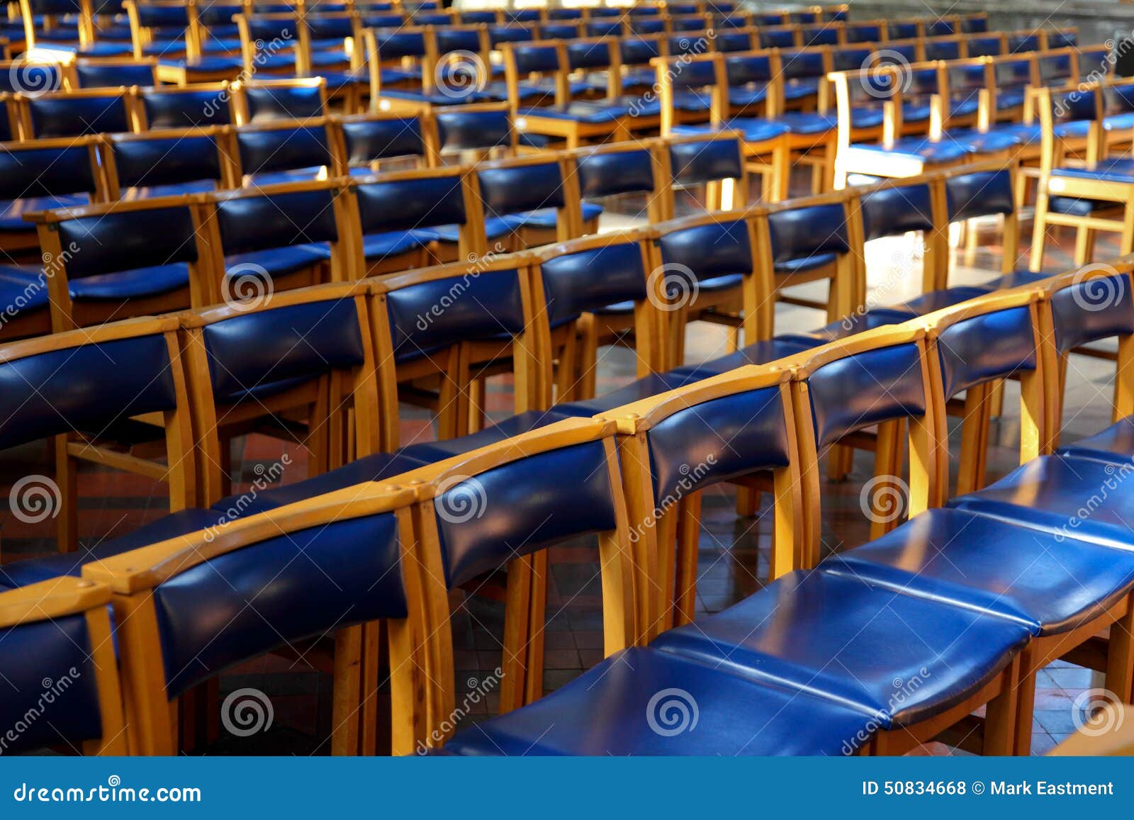 Chairs in a church stock photo. Image of church, cathedral - 50834668