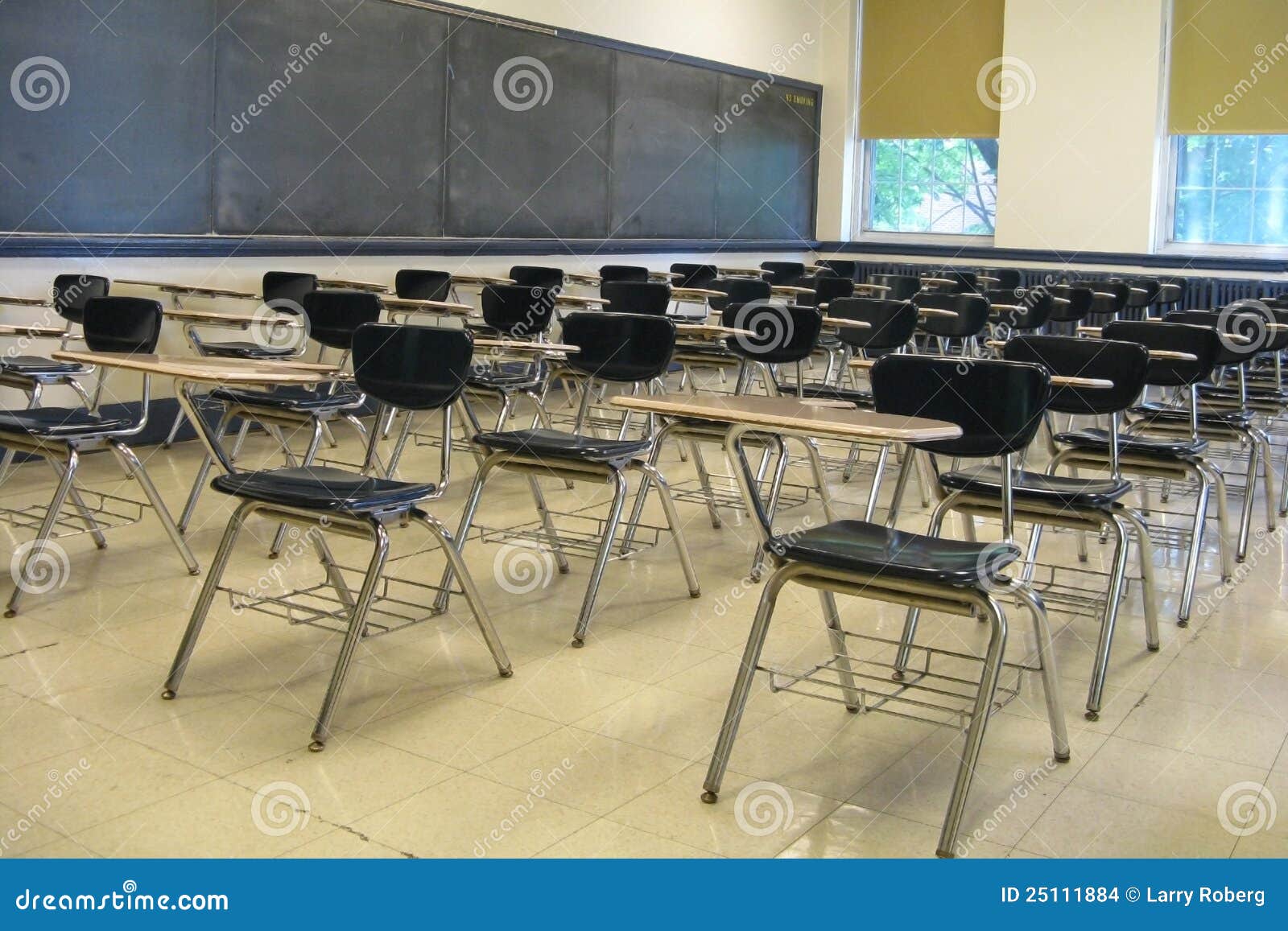 Chairs in a classroom stock photo. Image of chair, blackboard - 25111884