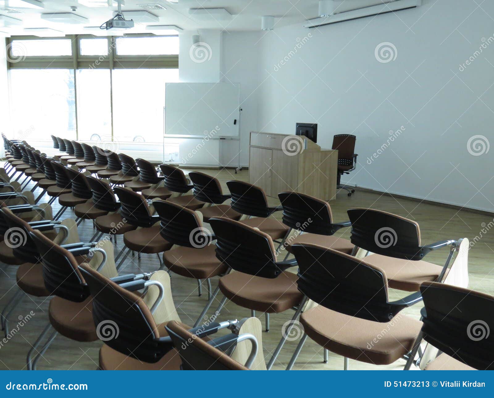 Chairs in the classroom stock image. Image of center - 51473213